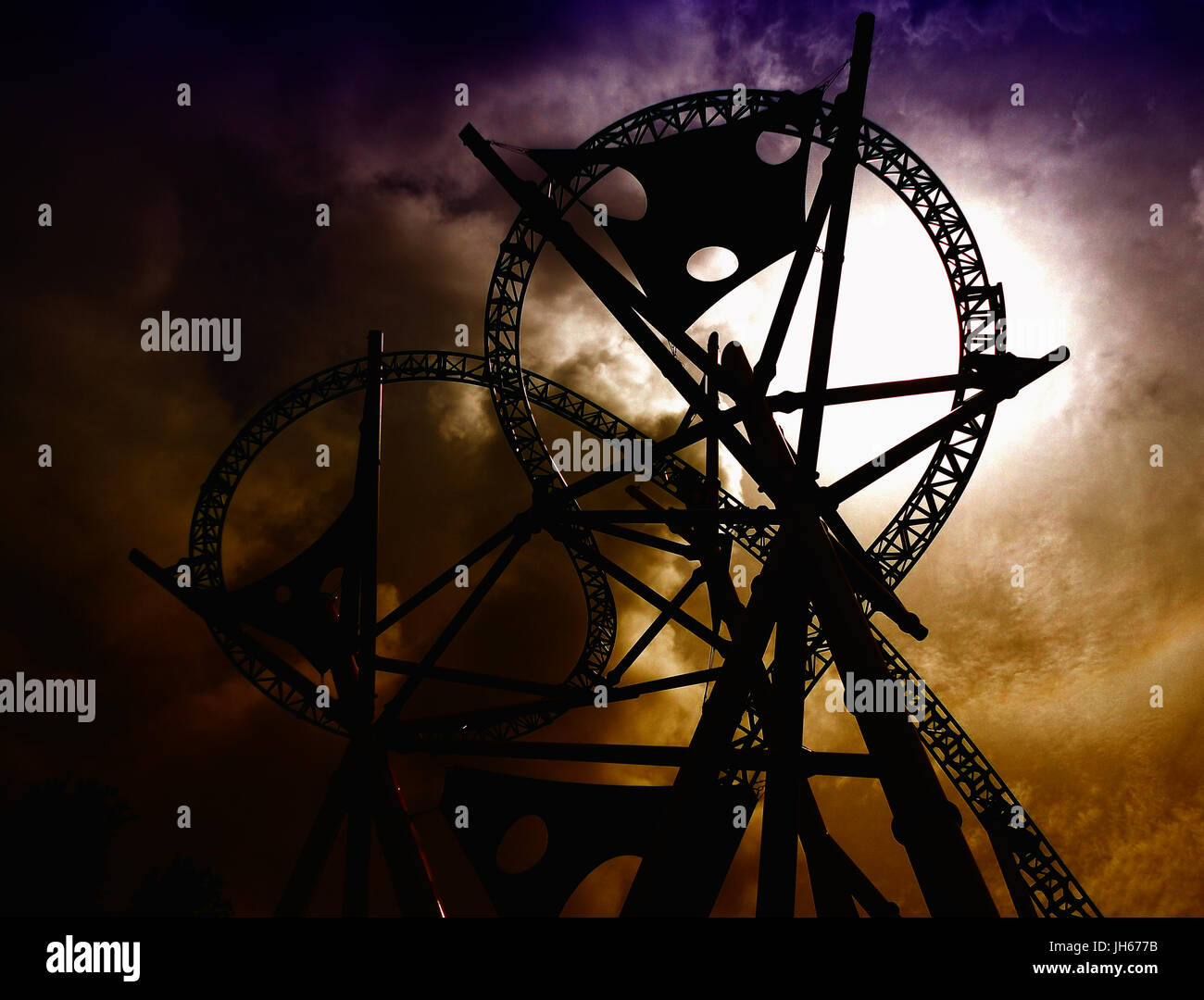 Amusement park rides Stock Photo - Alamy