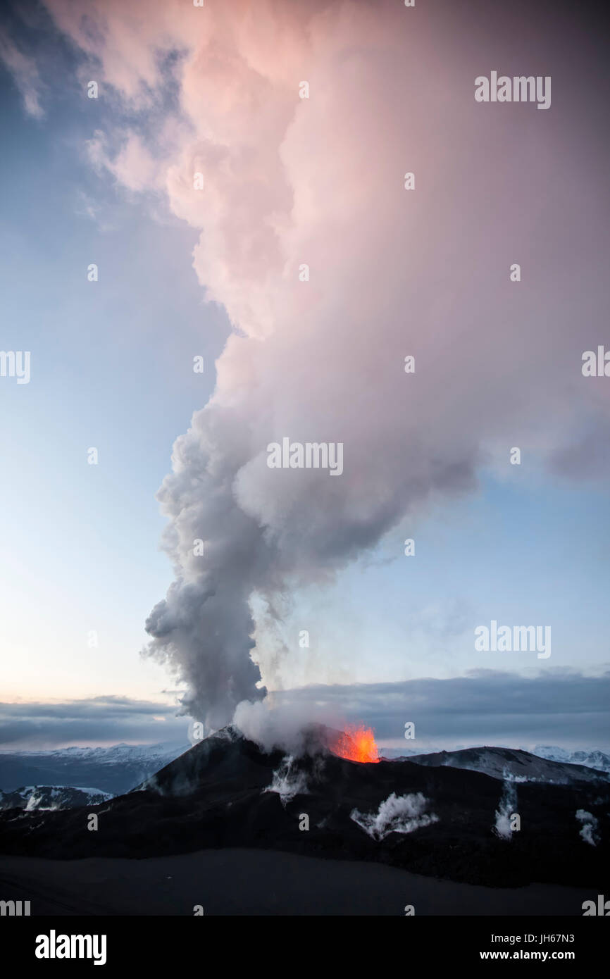 Volcano eruption in Eyjafjallajokull in Iceland Stock Photo - Alamy