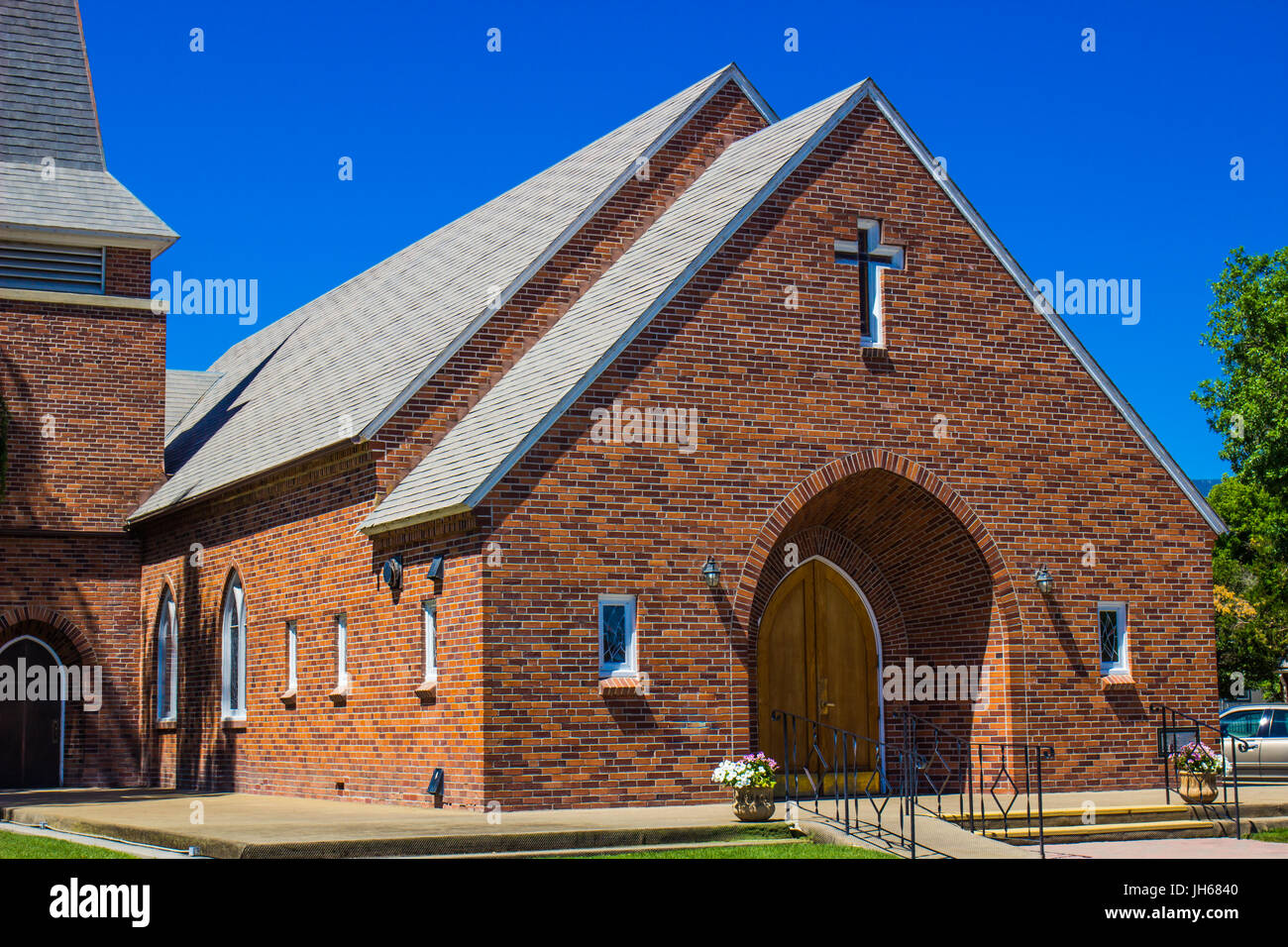 Modern Brick Church Stock Photo - Alamy