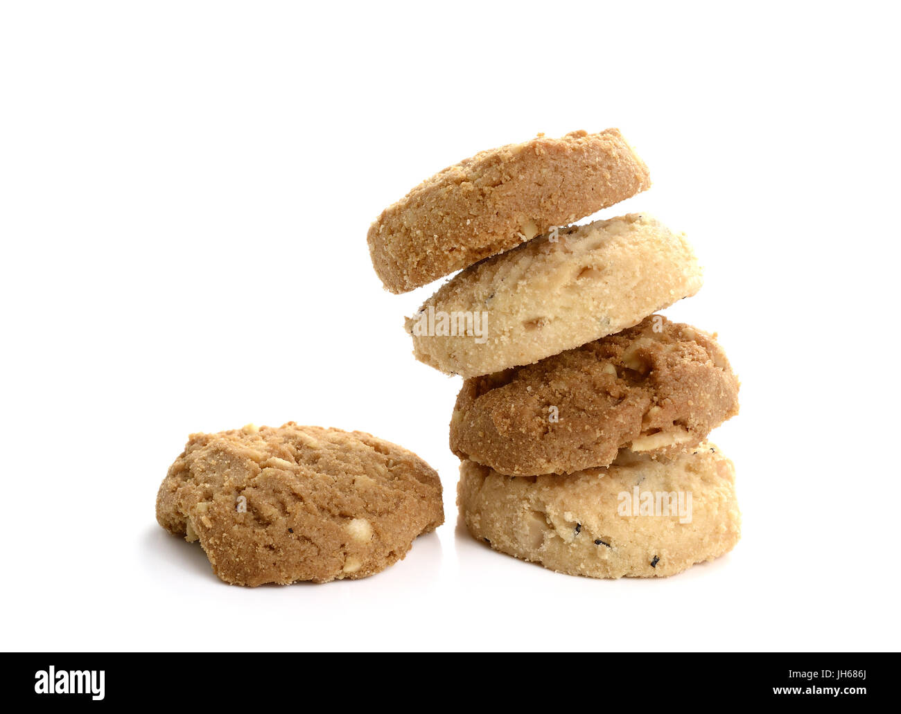 Stack of Cookies Isolated on a White Background Stock Photo - Alamy