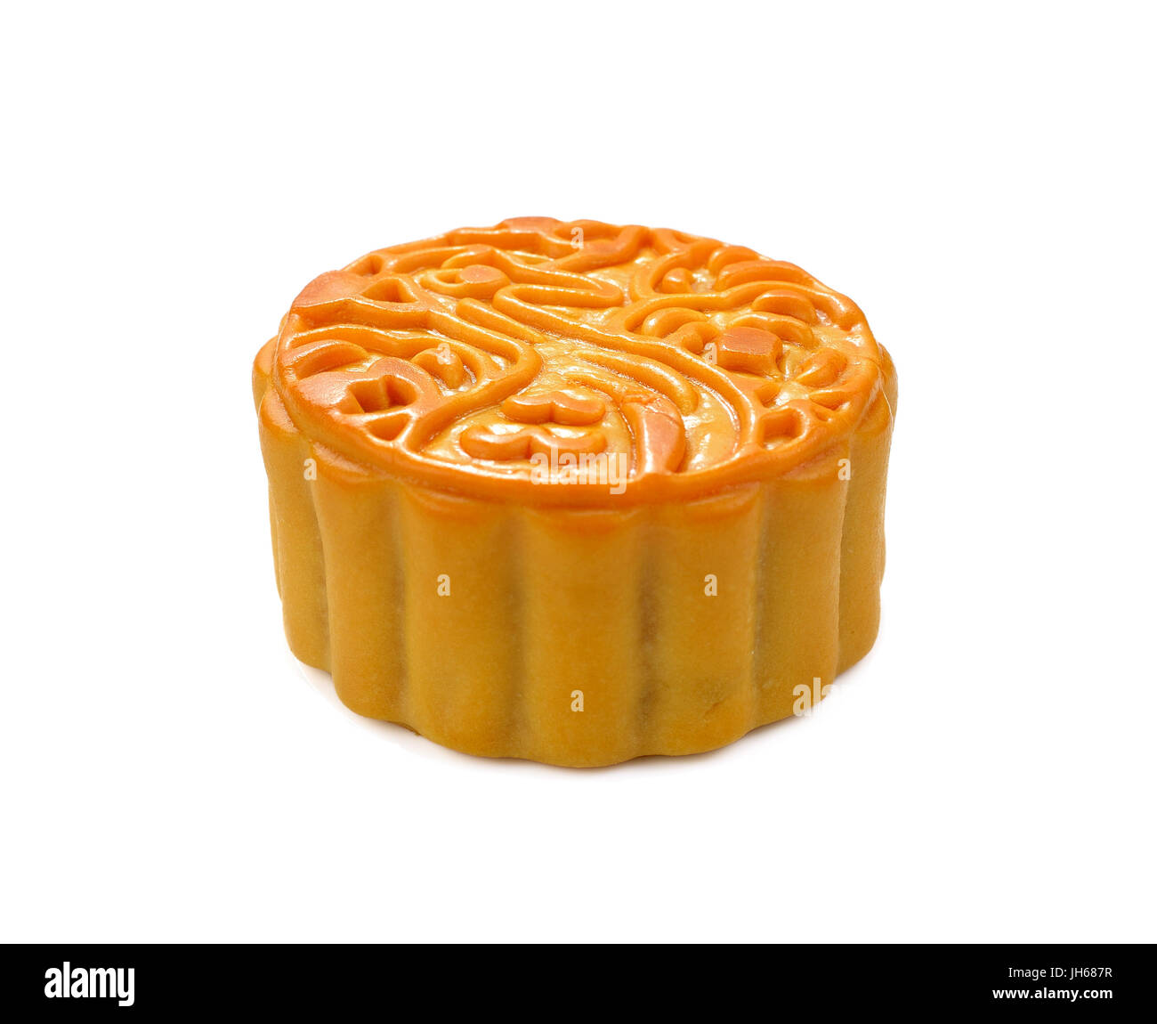 Moon cakes for the chinese Mid-Autumn festival, isolated on white ...