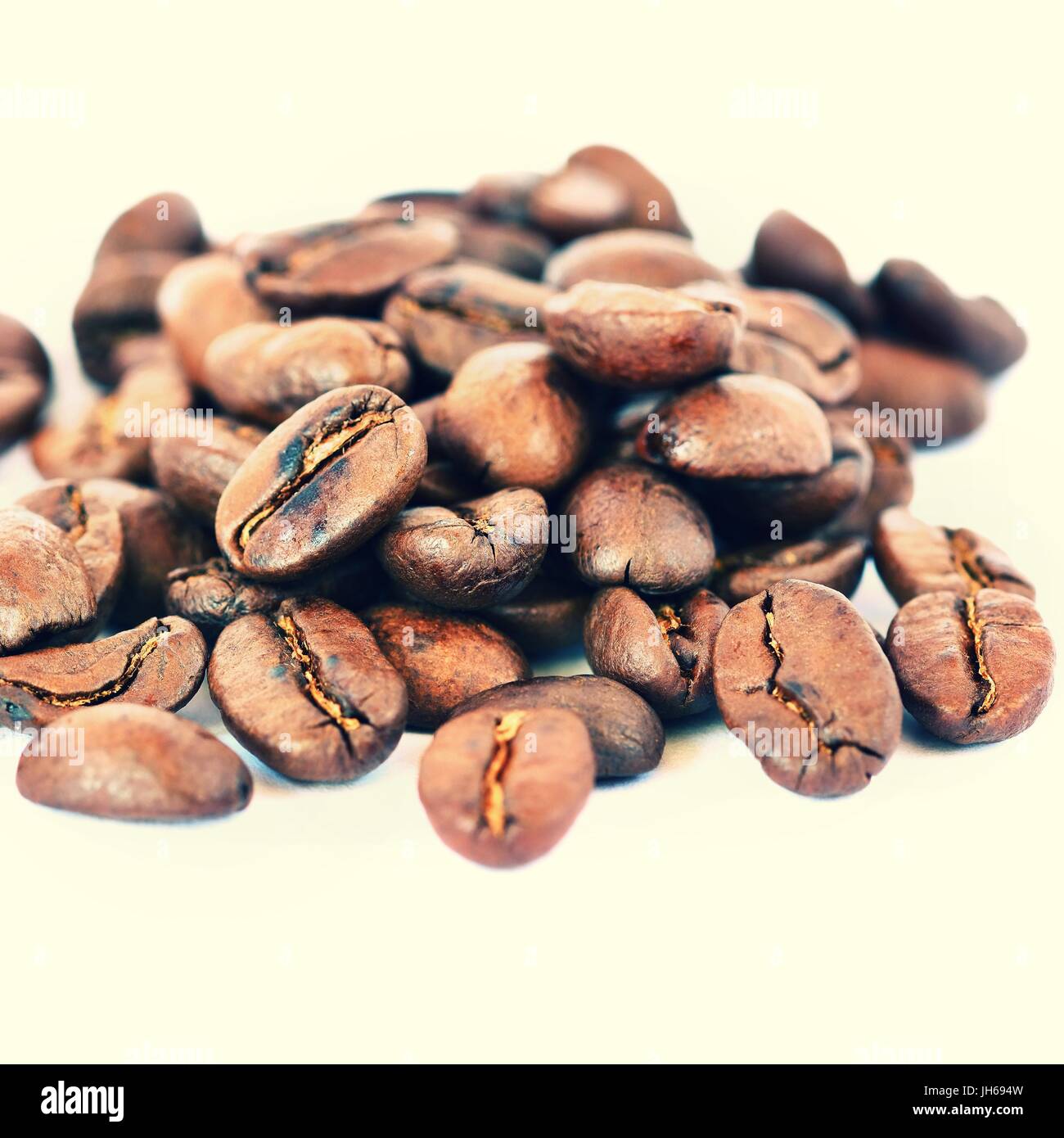 Coffee beans isolated on white clean background Stock Photo - Alamy