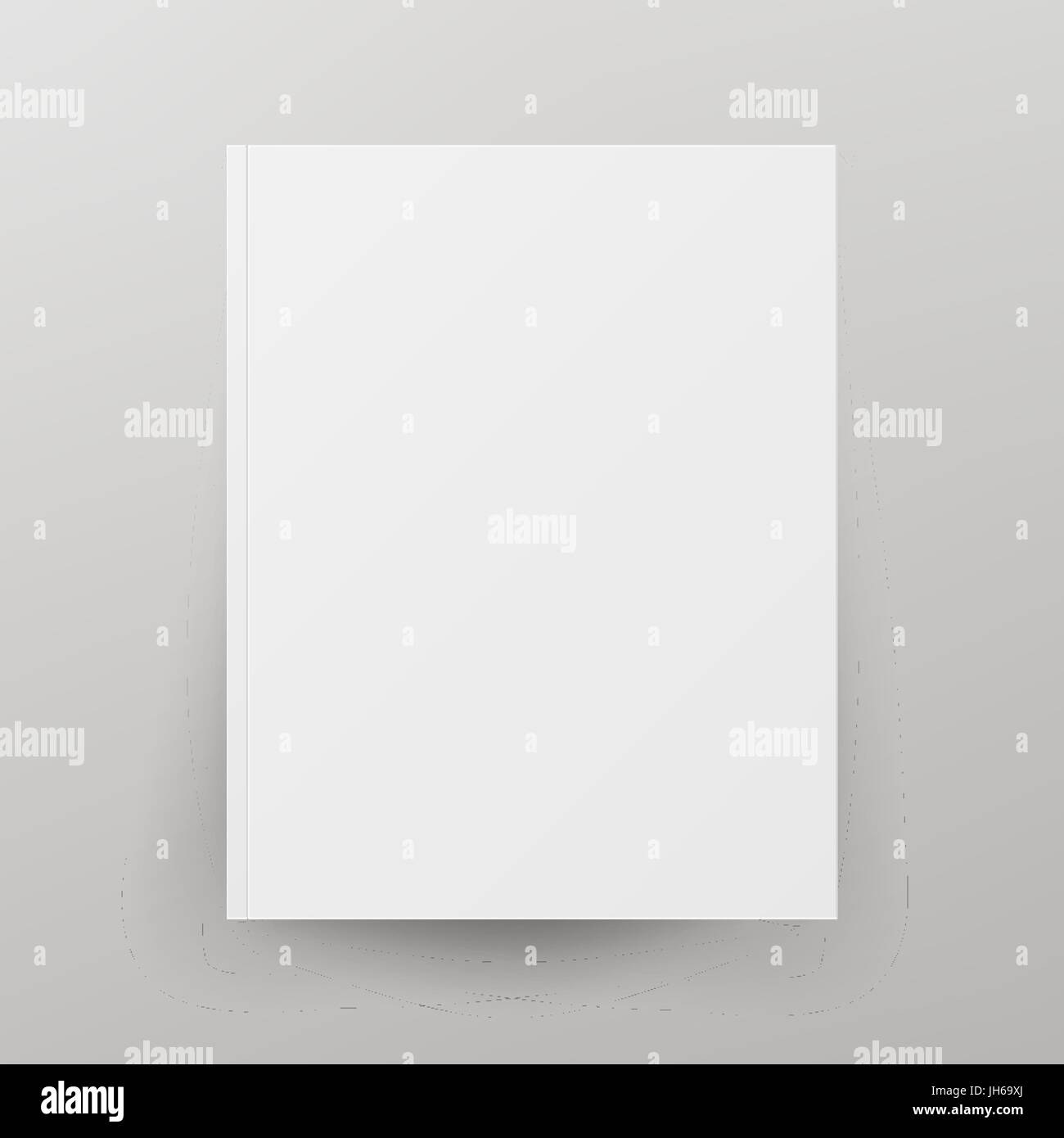 Blank Book Cover Isolated Vector. Illustration Isolated On Gray ...