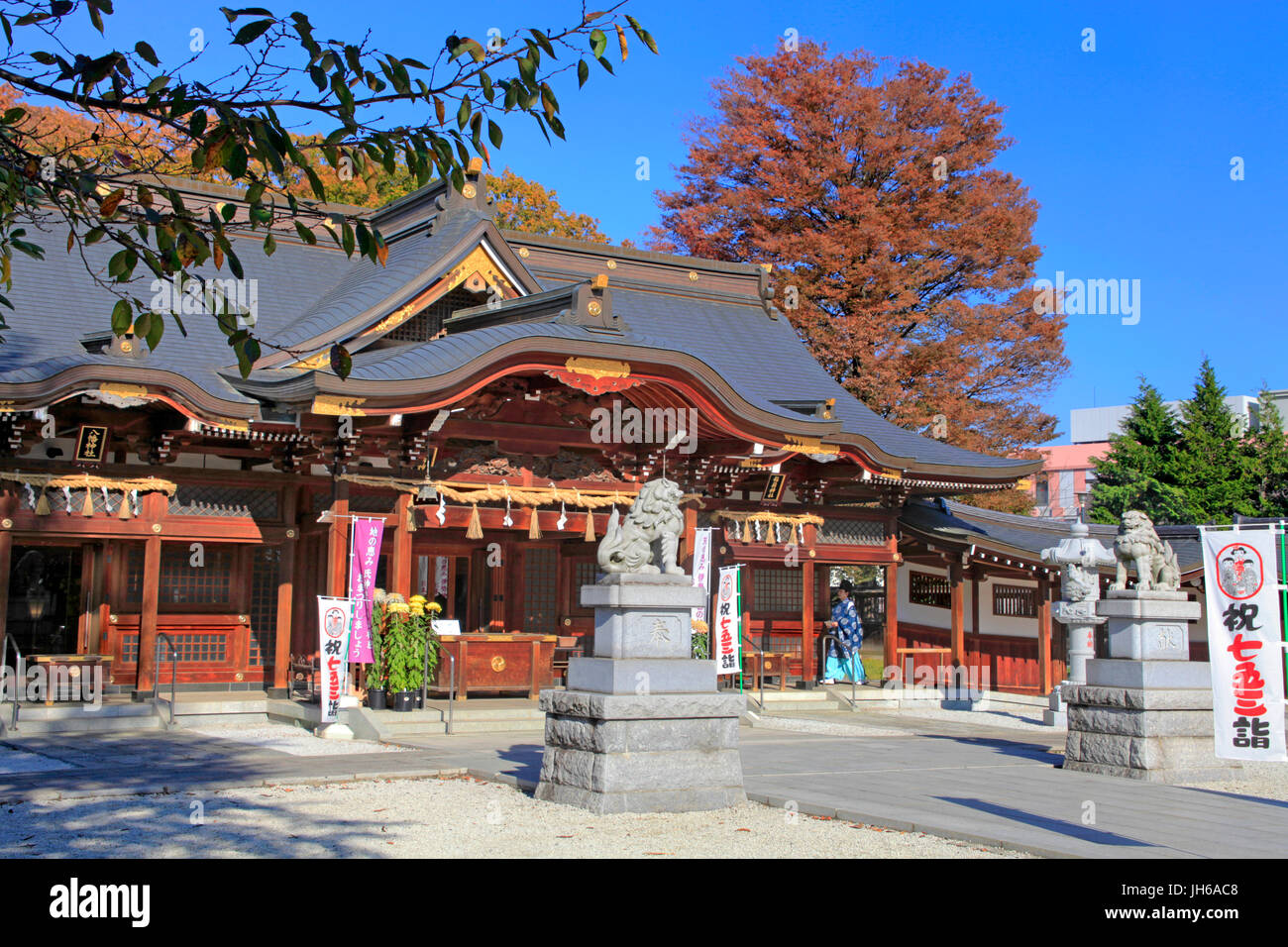 Suwa Jinja Shinto Shrine in Tachikawa city Tokyo Japan Stock Photo - Alamy