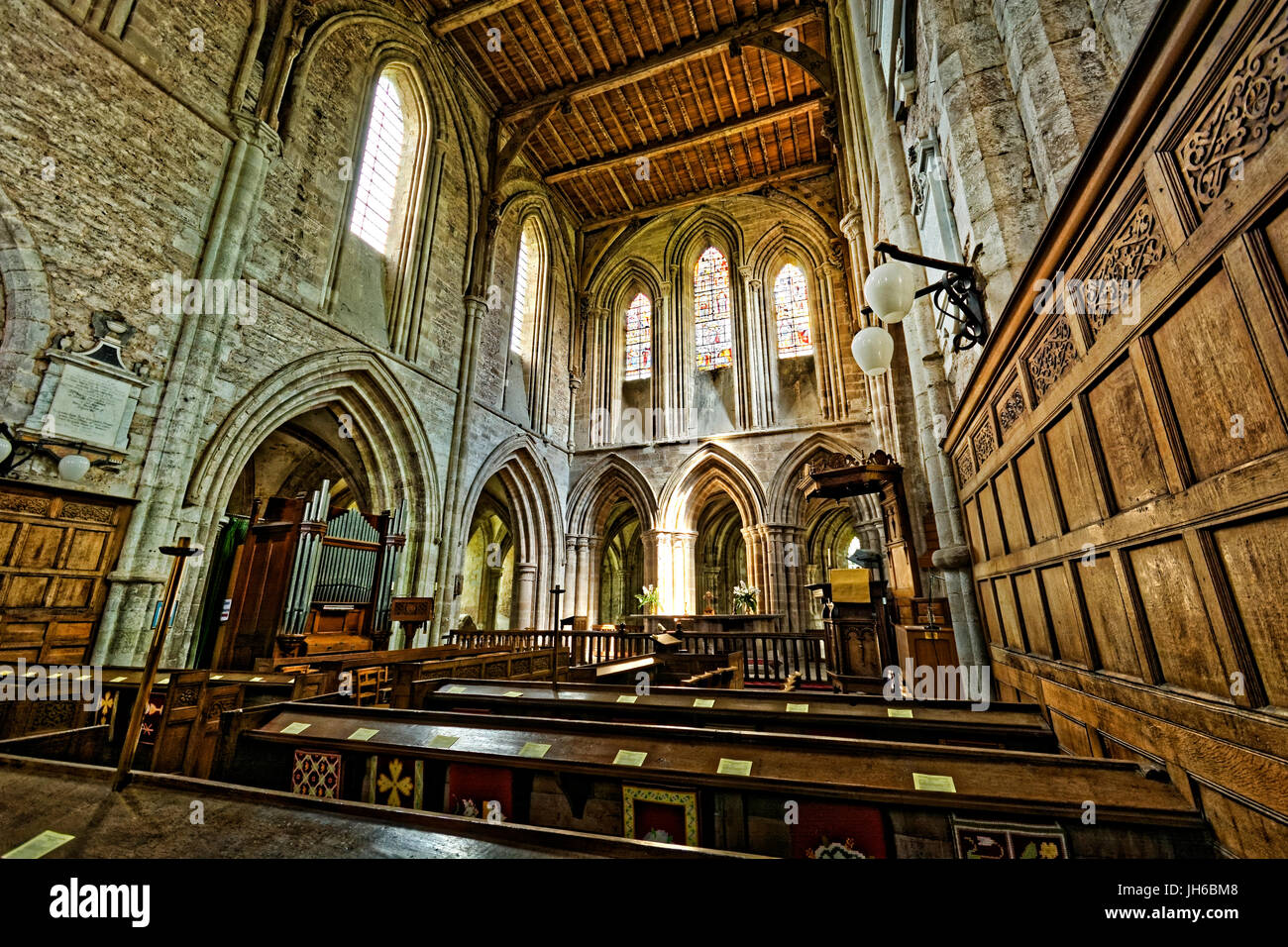 Dore Abbey at Abbey Dore, Herefordshire is in the Golden Valley and is ...
