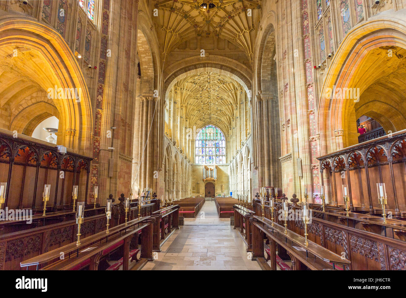 Stained glass windows in sherborne abbey hi-res stock photography and ...