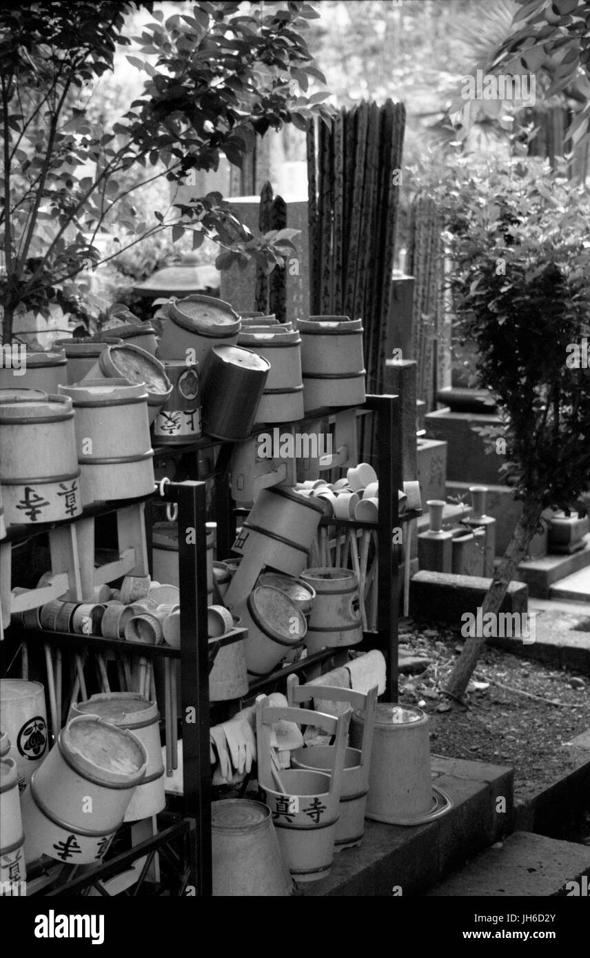 Water buckets in Black and White Stock Photos & Images - Alamy