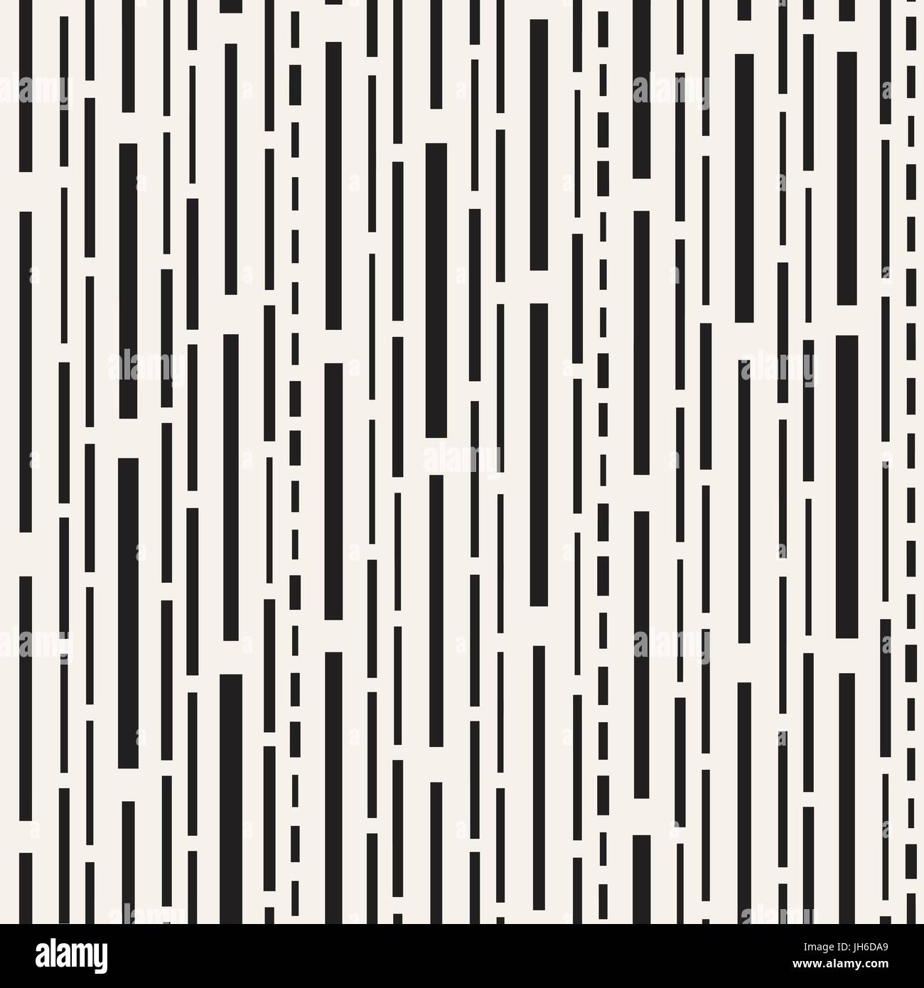 Black and White Irregular Dashed Lines Pattern. Modern Abstract Vector ...
