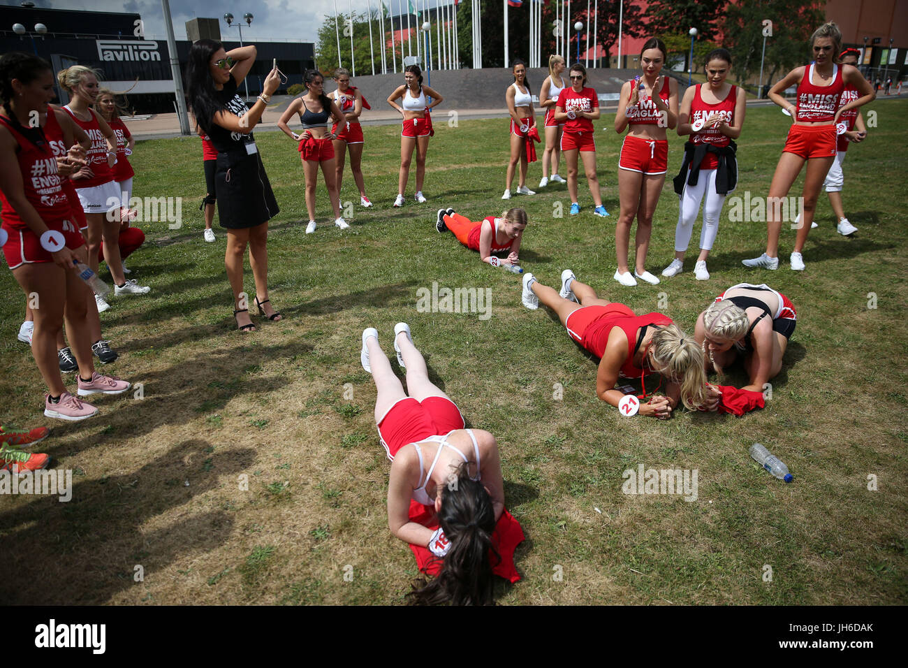 Contestants taking part in the forthcoming Miss England contest take ...
