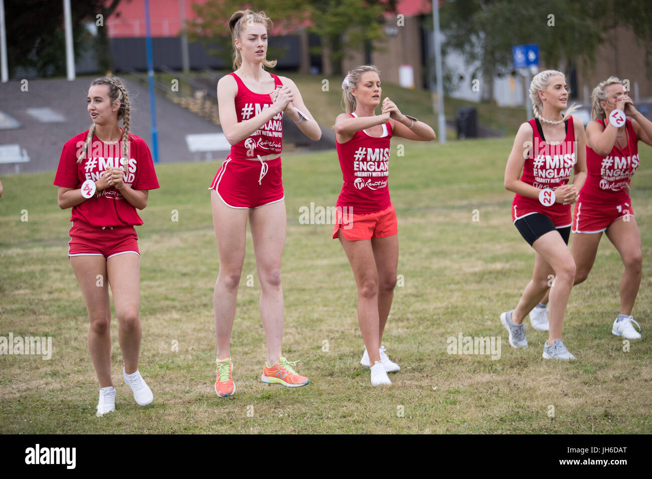 Contestants taking part in the forthcoming Miss England contest before ...