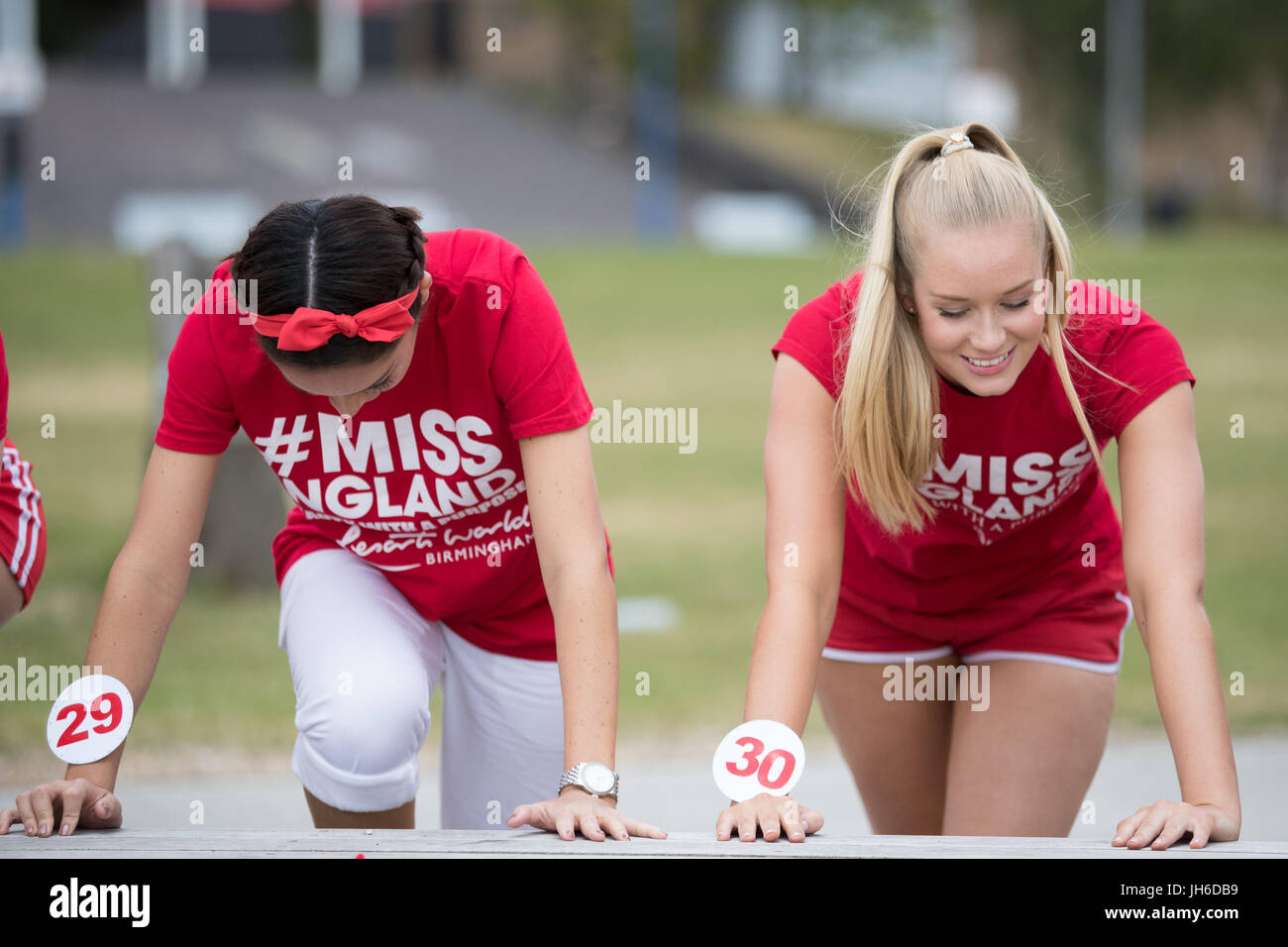 Contestants taking part in the forthcoming Miss England contest before ...
