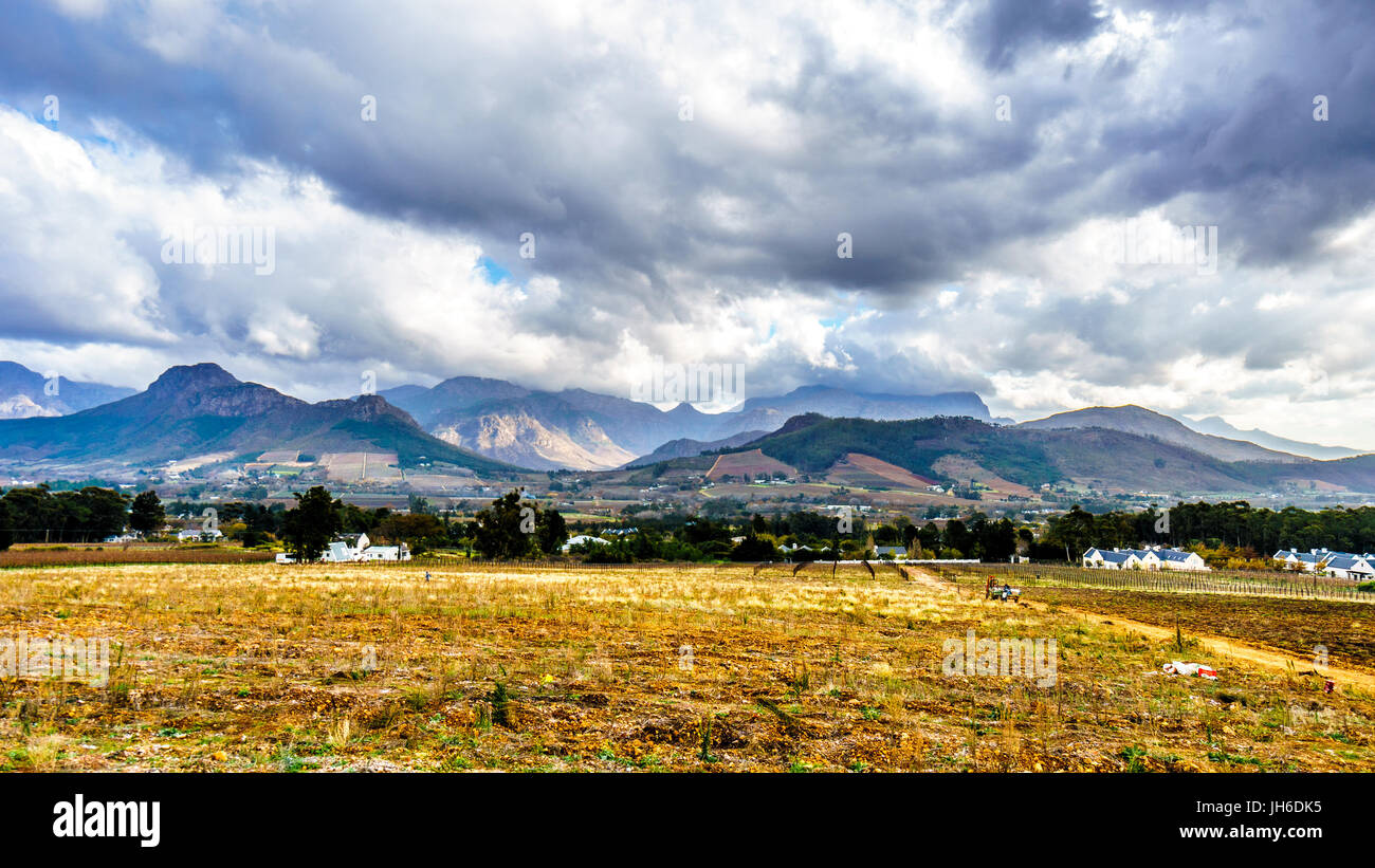 Franschhoek Valley in the Western Cape of South Africa with its many ...