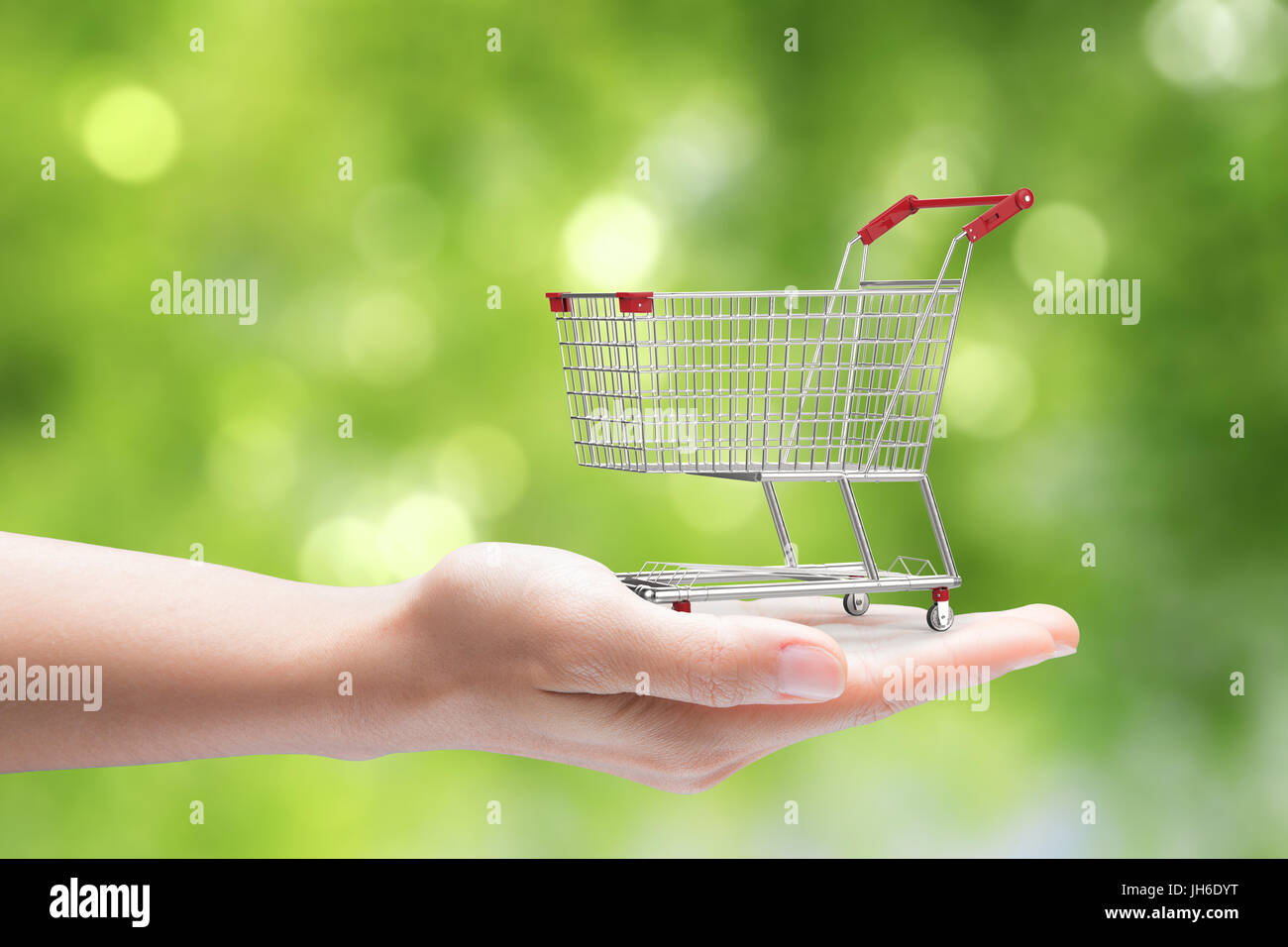 Hand holding an cart hi-res stock photography and images - Alamy