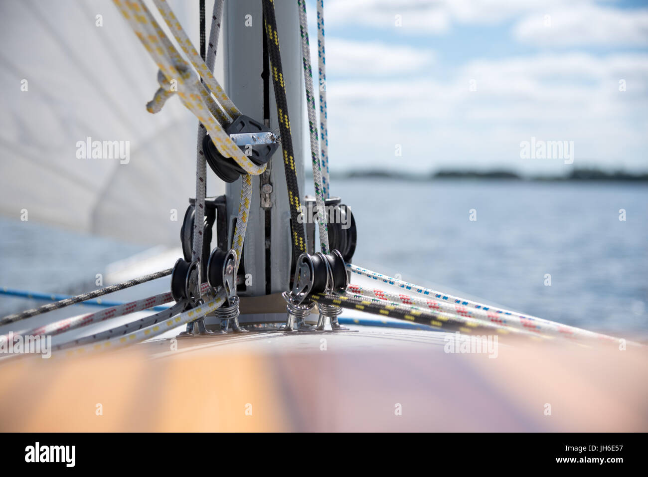 Winches ropes sailing yacht detail hi-res stock photography and images ...