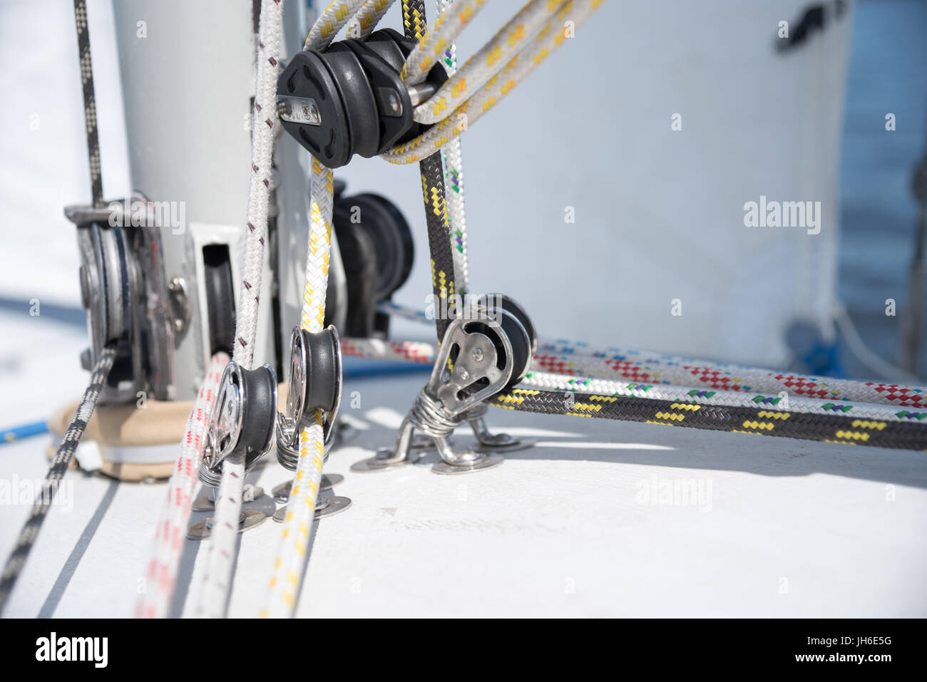 Winches ropes sailing yacht detail hi-res stock photography and images ...