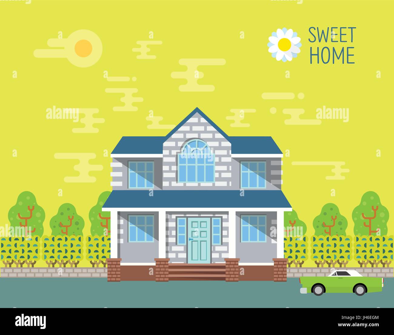 Sweet home vector illustration graphics Stock Vector Image & Art - Alamy