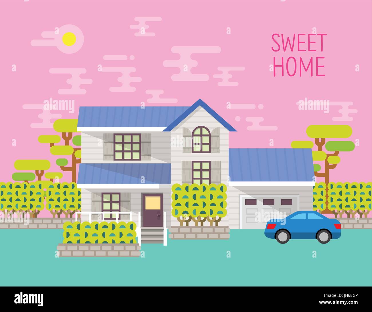 Sweet home vector illustration graphics Stock Vector Image & Art - Alamy