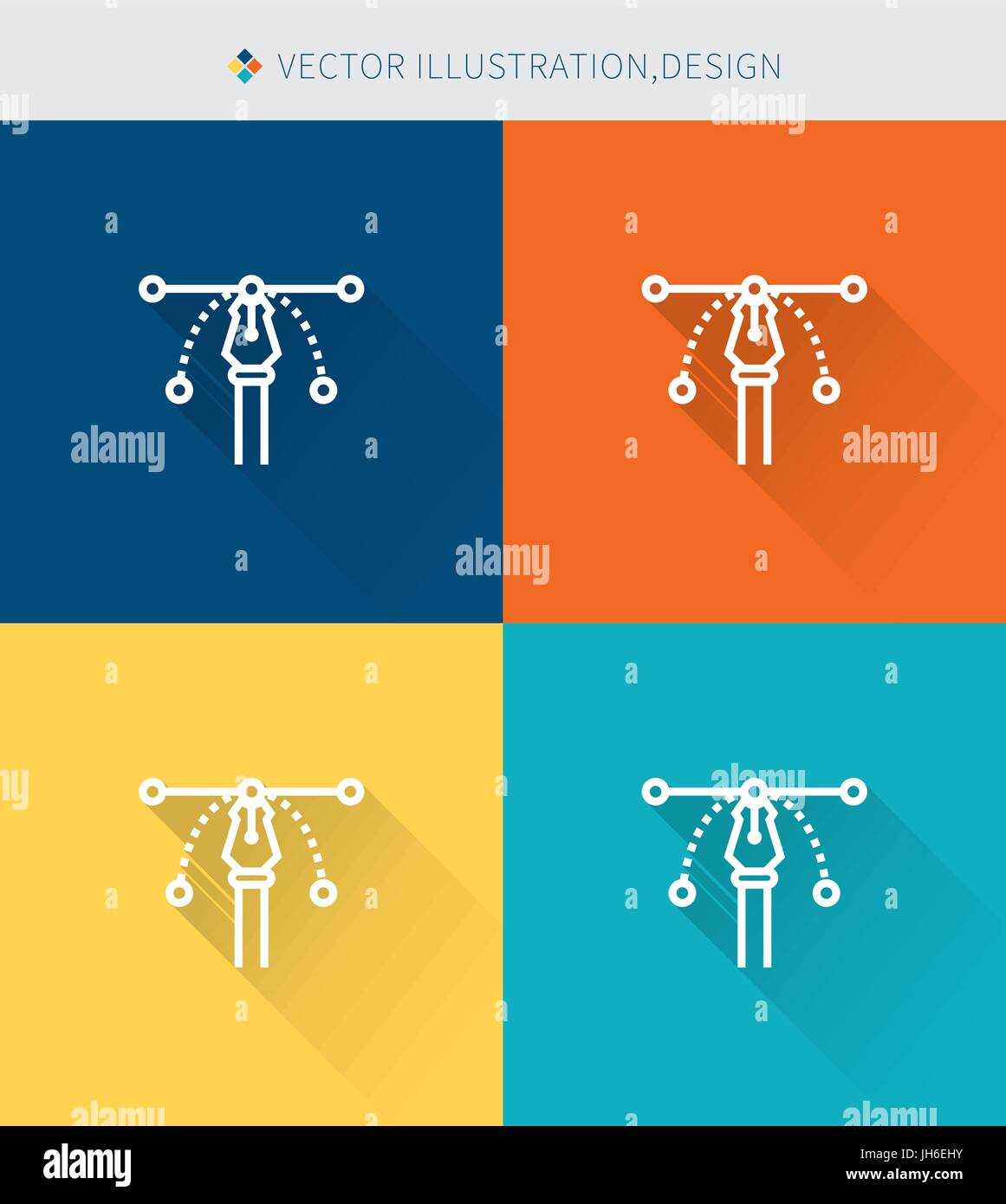 Thin thin line icons set of art & creative tool, modern simple style ...