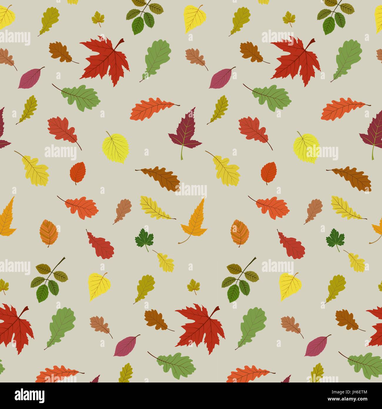 Vector seamless pattern with autumn leaves Stock Vector Image & Art - Alamy