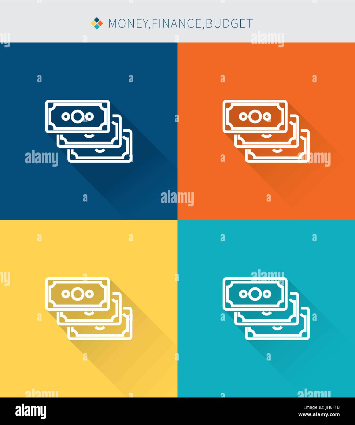 Budget planning savings icons Stock Vector Images - Alamy