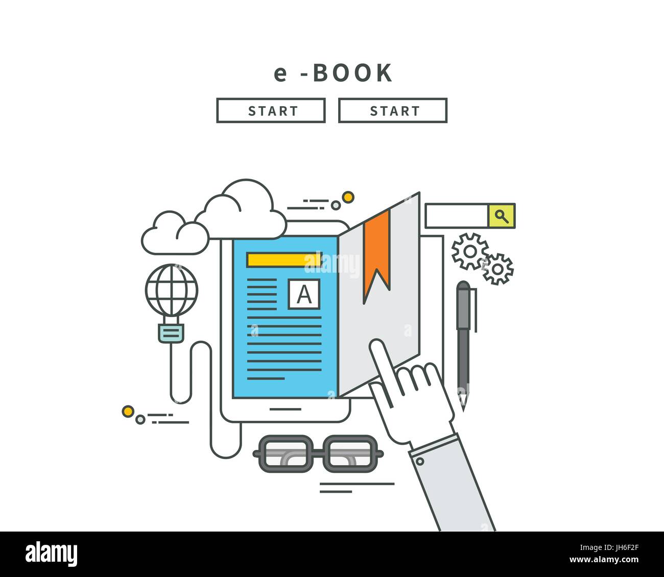 Smart glasses flat design Cut Out Stock Images & Pictures - Alamy