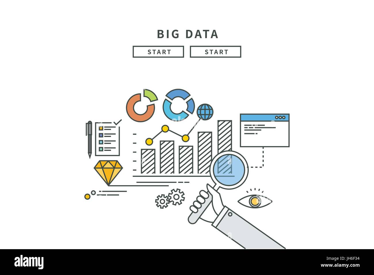 Big data design document Cut Out Stock Images & Pictures - Alamy