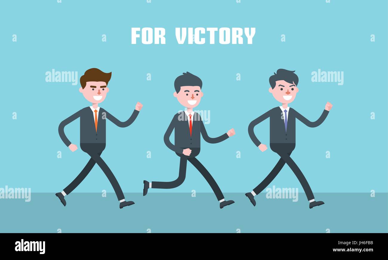 modern design flat character victory vector illustration Stock Vector ...