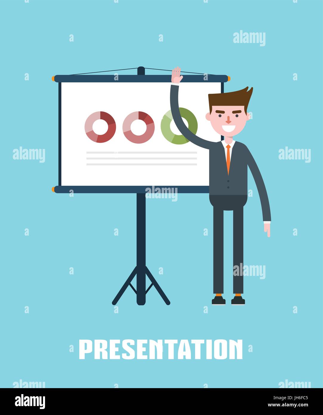 Concept cartoon illustration company partners hi-res stock photography ...