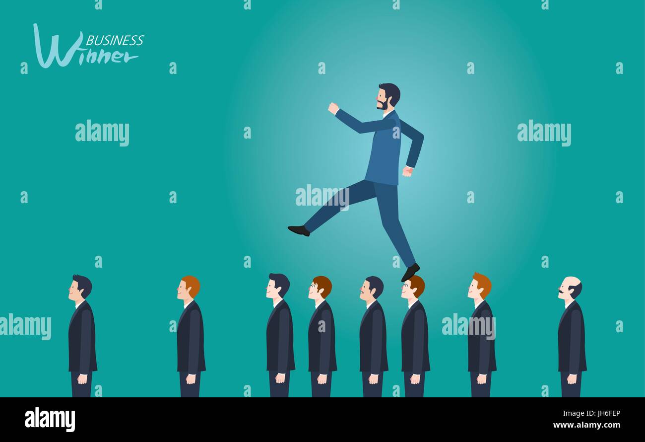 Minimal flat character of business winner concept illustrations Stock ...