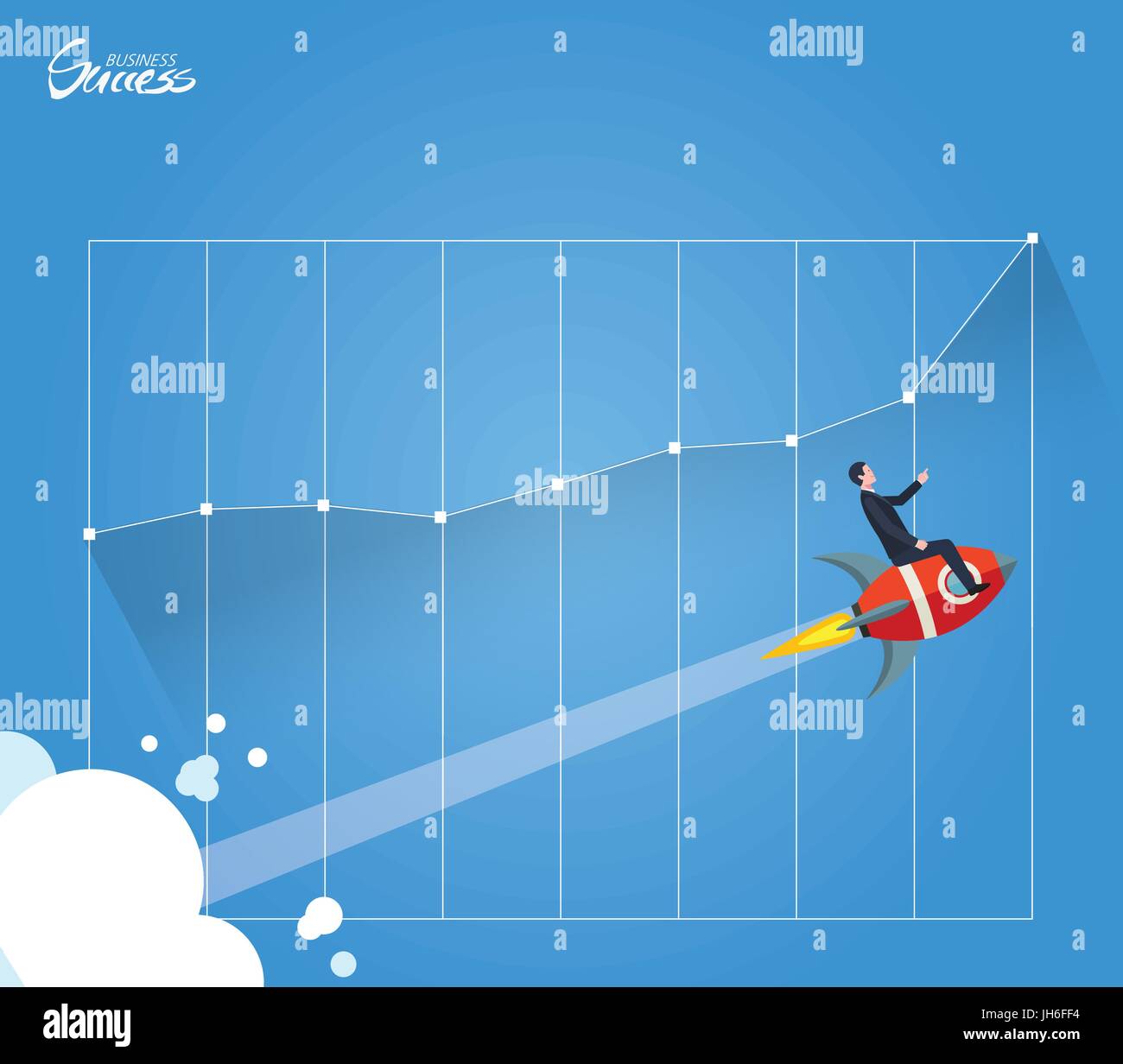 Minimal flat character of business success concept illustrations Stock ...