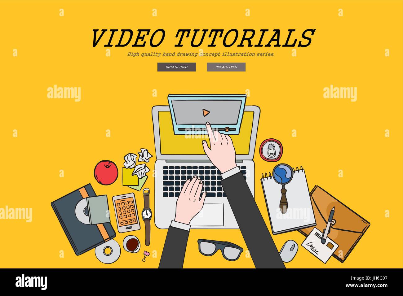 Flat design tutorial hi-res stock photography and images - Alamy
