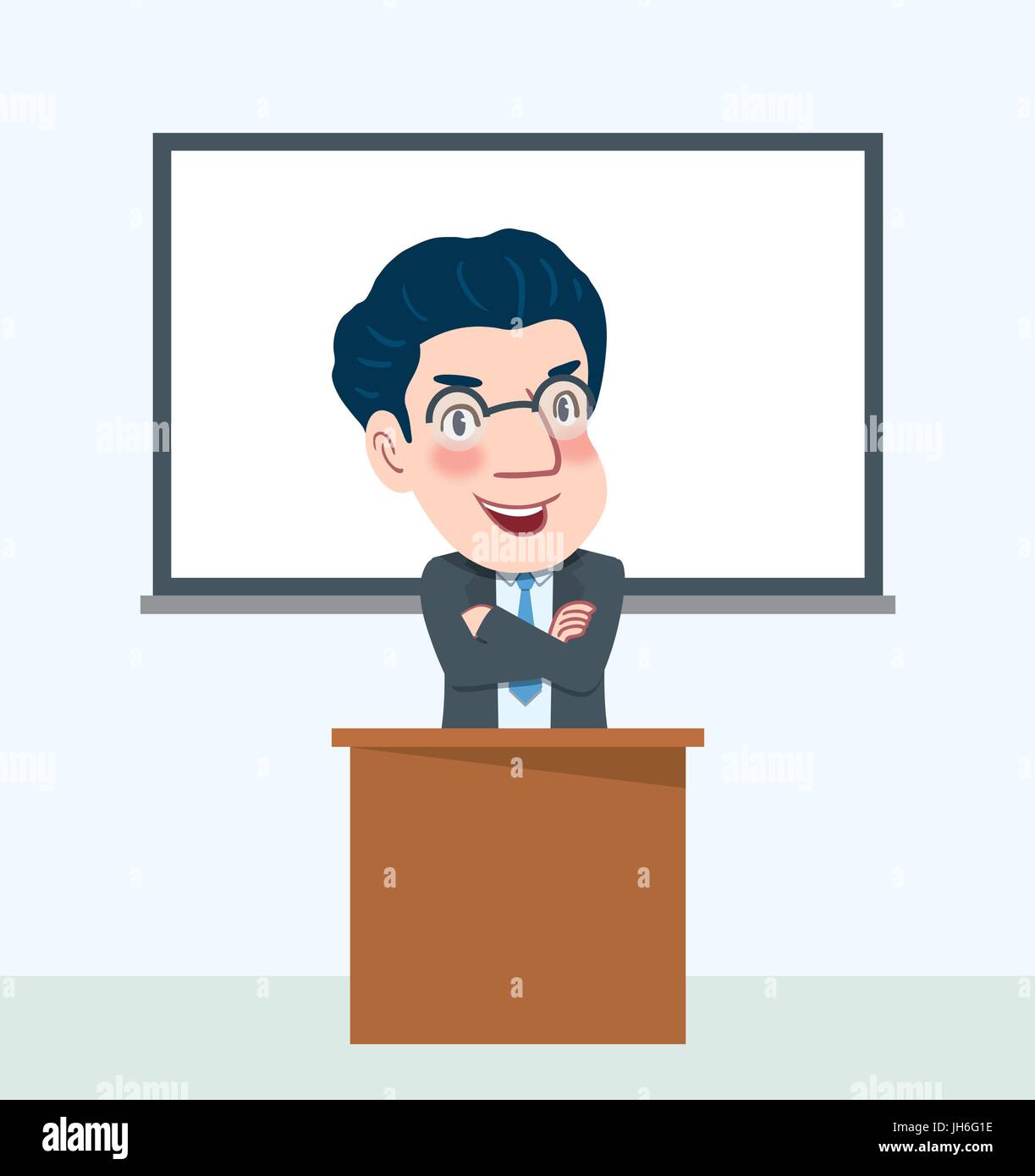 Drawing flat character design teacher concept ,vector illustration ...