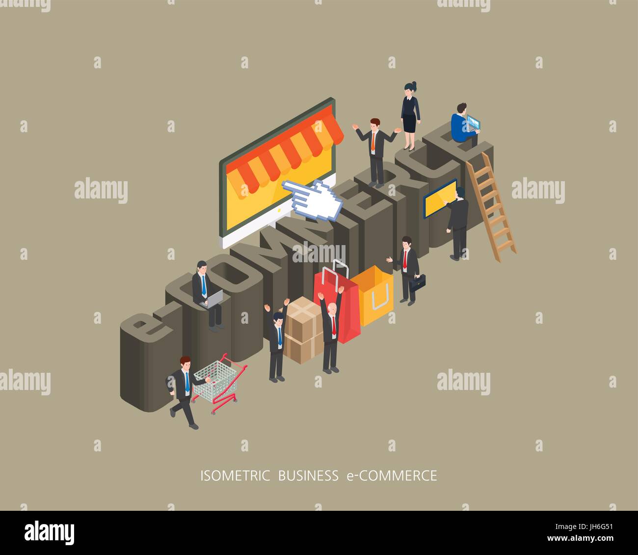 Flat 3d isometric vector illustration stock market concept design ...