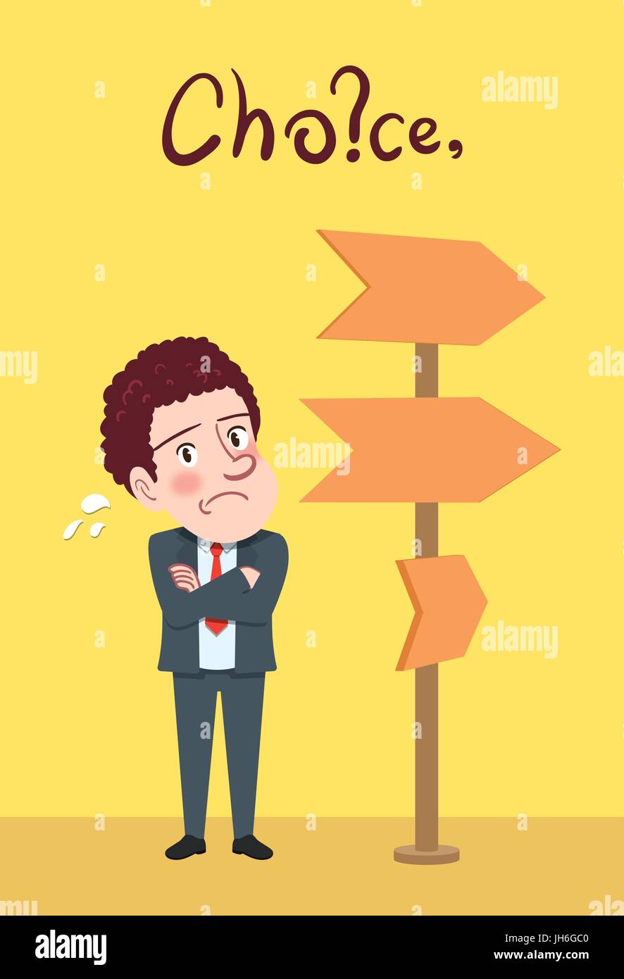 Drawing flat character design choice concept Stock Vector Image & Art ...