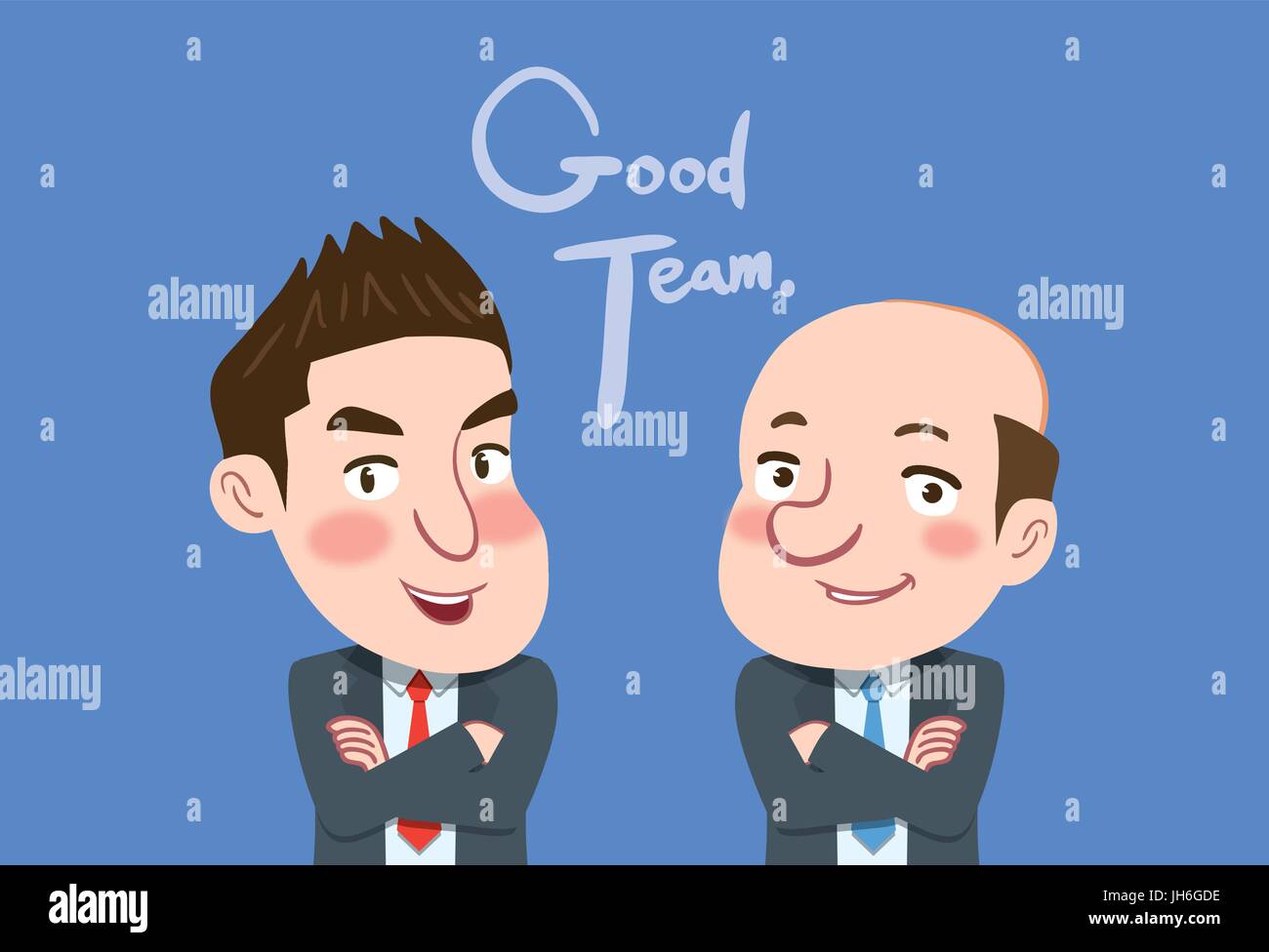 Drawing flat character design teamwork concept Stock Vector Image & Art ...