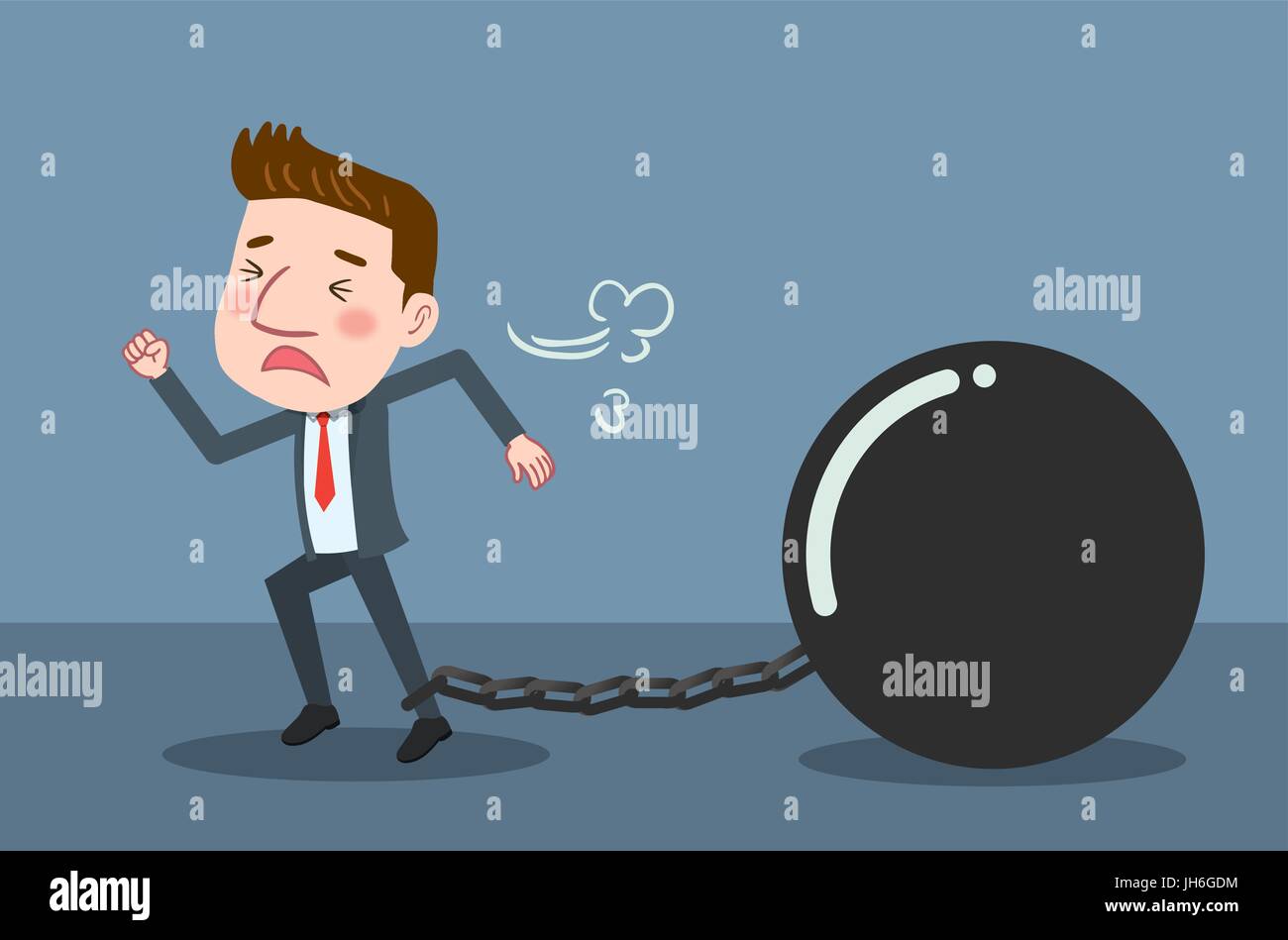 Drawing flat character design depress concept Stock Vector Image & Art ...