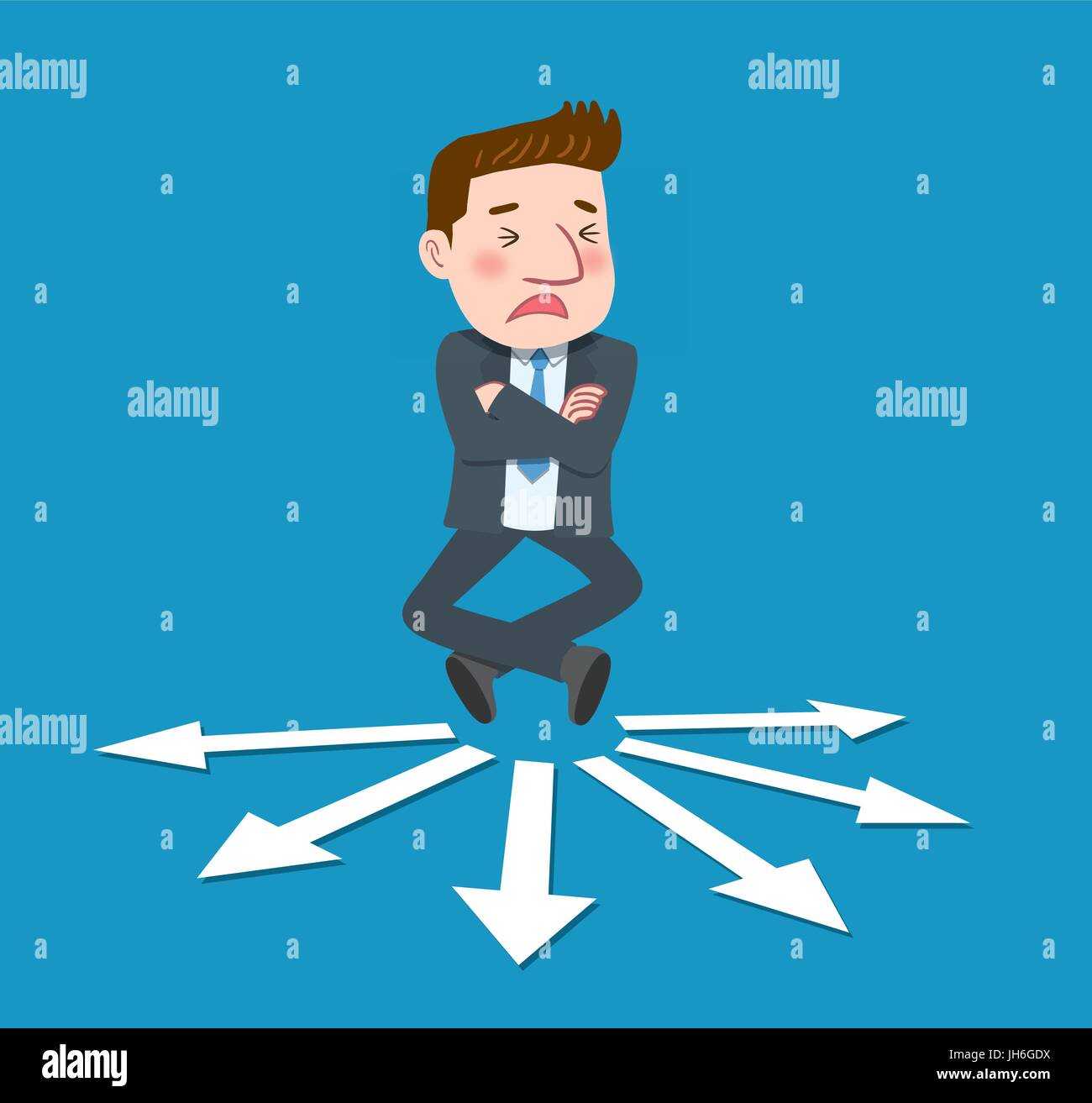 Drawing flat character design determine concept Stock Vector Image ...