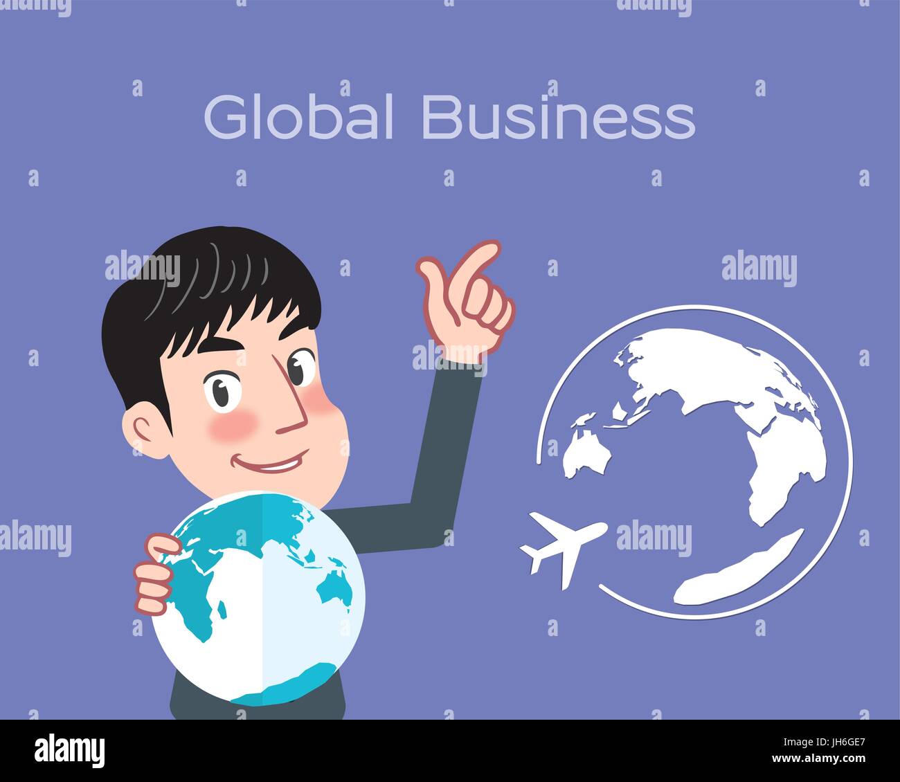 Drawing flat character design global business concept Stock Vector ...