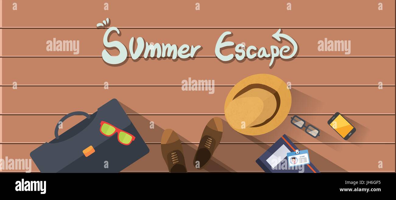 flat character design let's leave concept Stock Vector Image & Art - Alamy