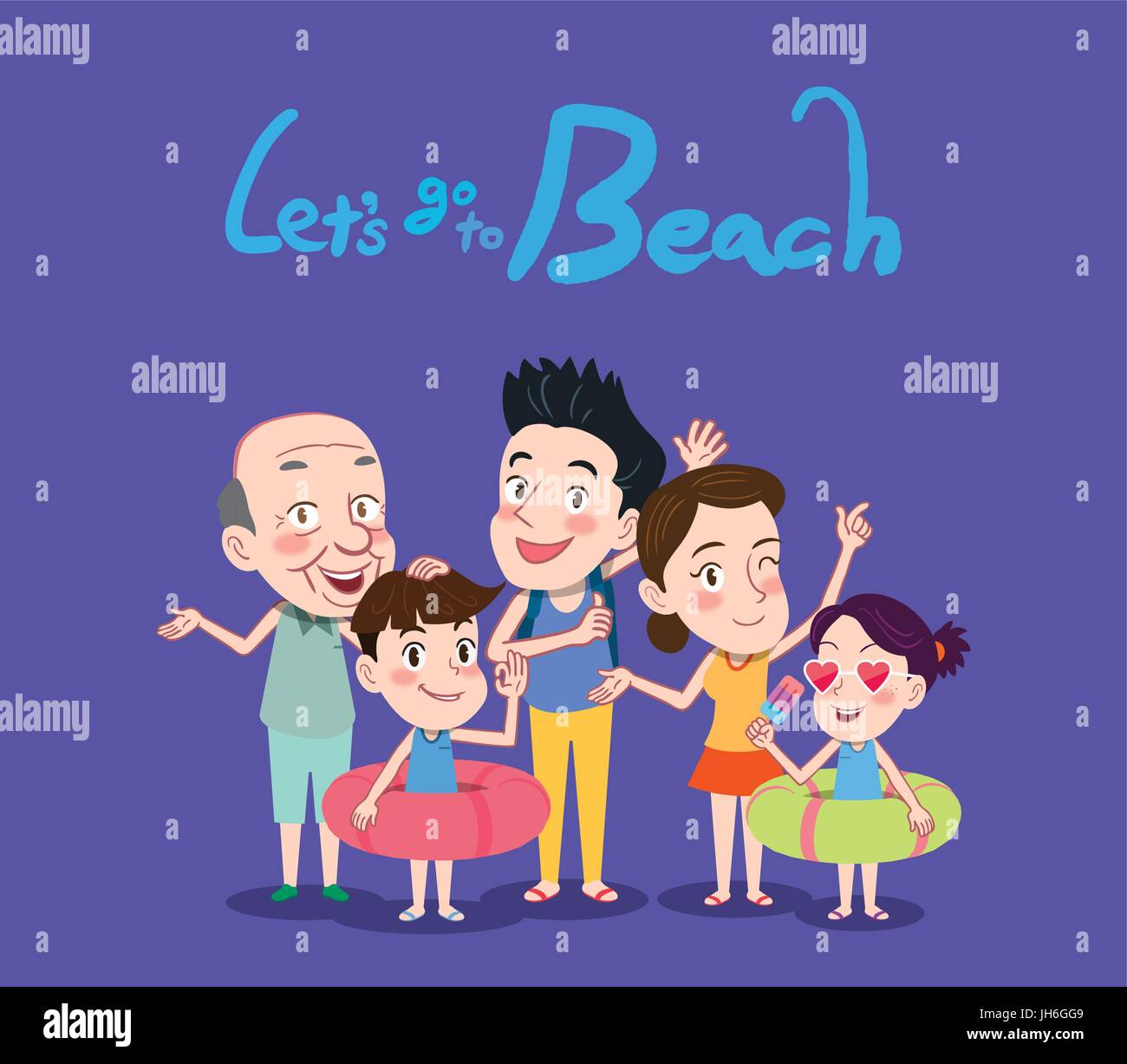 flat character design let's leave concept Stock Vector Image & Art - Alamy