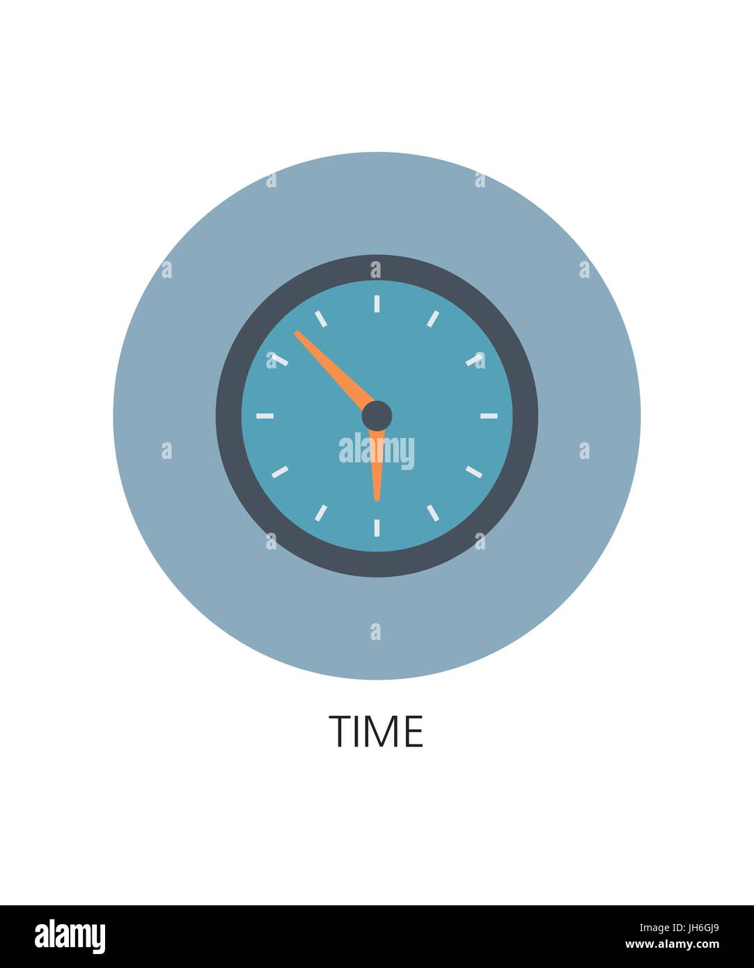 Vector clock flat icon Stock Vector Image & Art - Alamy