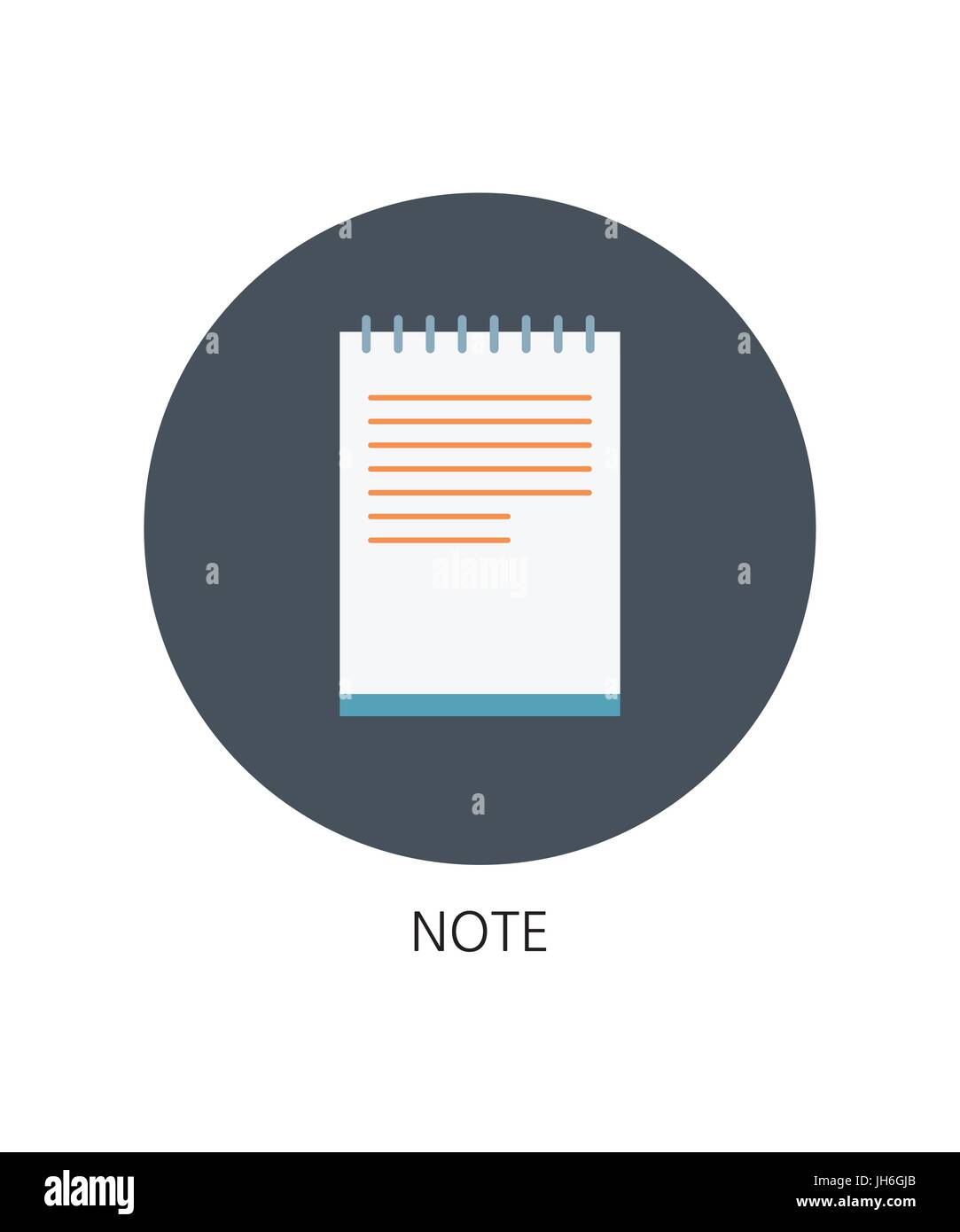 Vector note flat icon Stock Vector Image & Art - Alamy