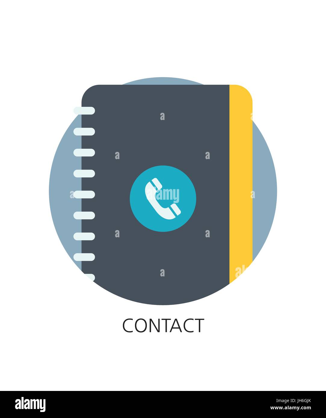 Vector contact flat icon Stock Vector Image & Art - Alamy