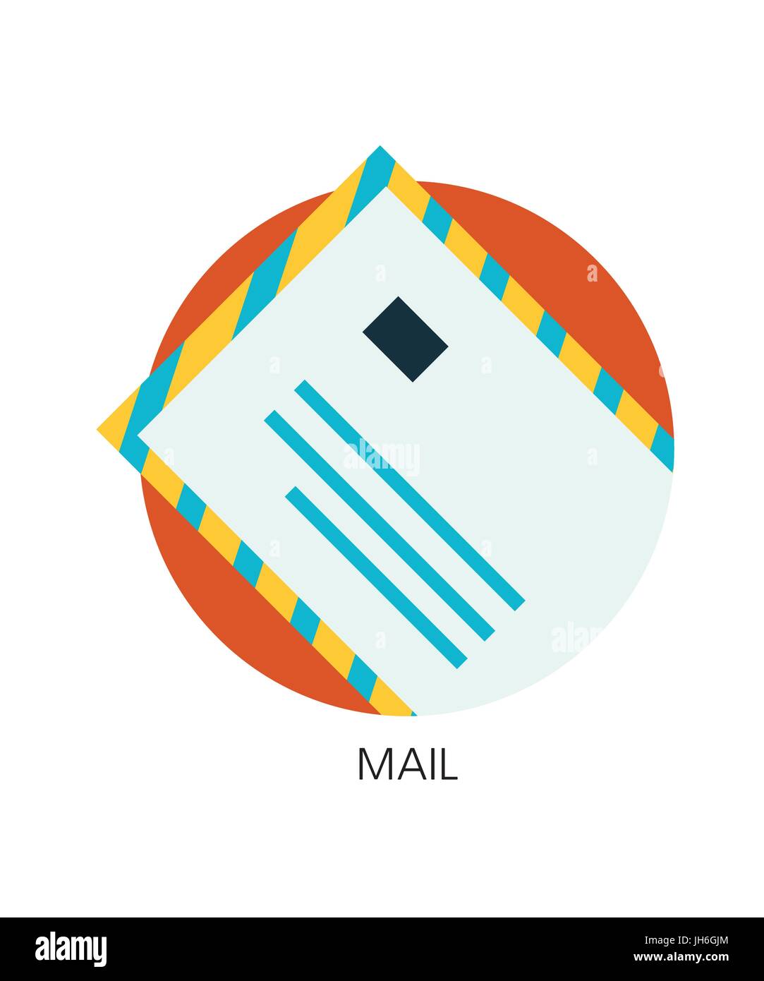 Vector contact mail flat icon Stock Vector Image & Art - Alamy