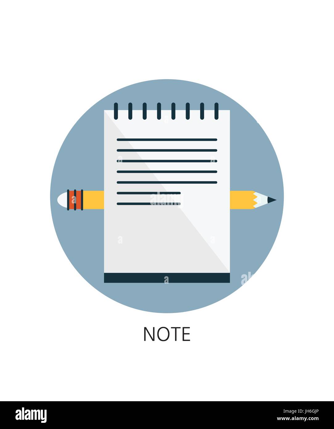 Vector note flat icon Stock Vector Image & Art - Alamy