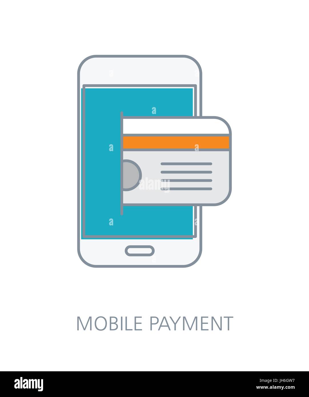 Fingerprint icon in mobile Stock Vector Images - Alamy