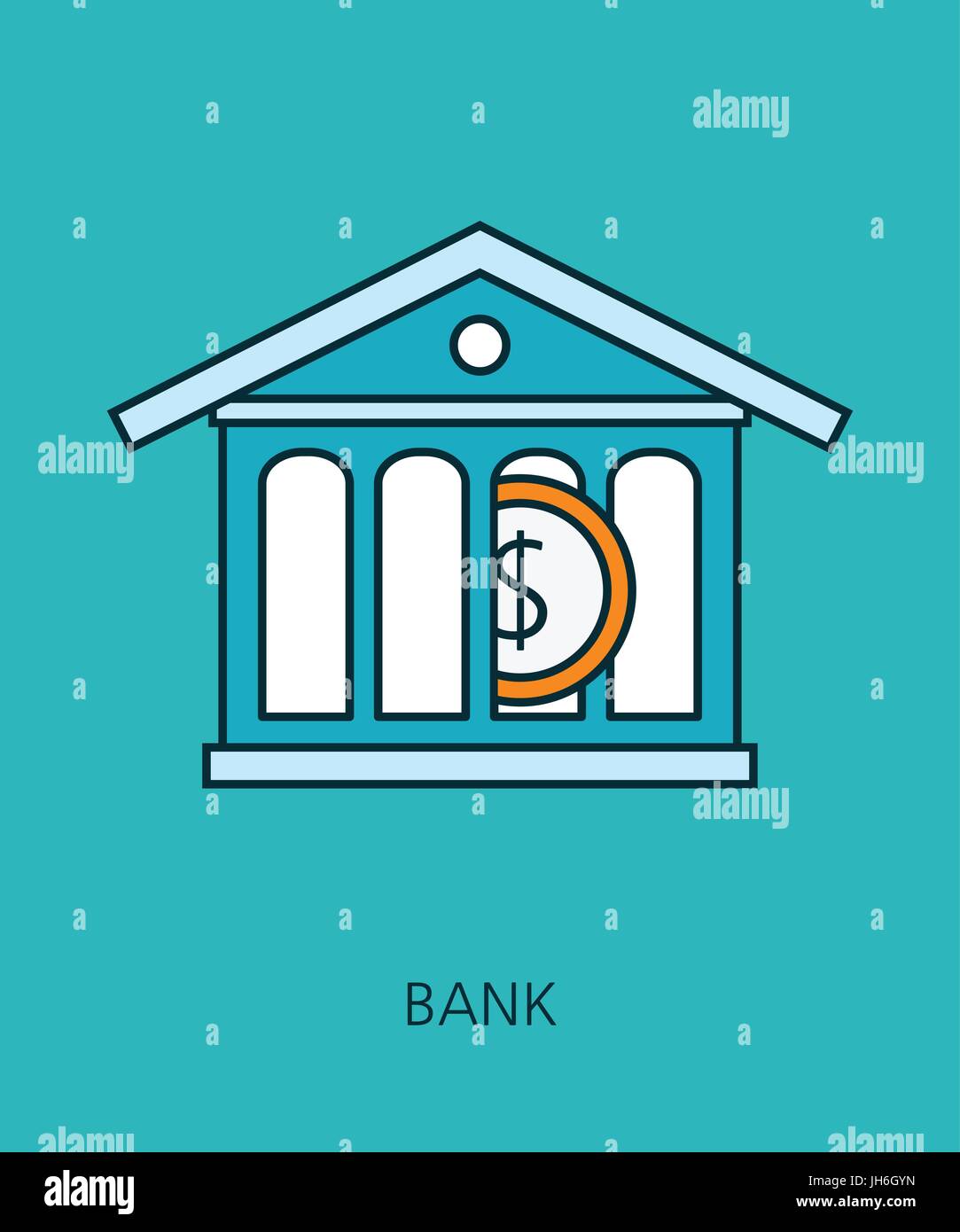 Bank flat Stock Vector Images - Alamy