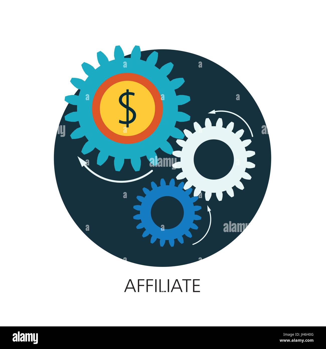 Affiliate marketing concept line Cut Out Stock Images & Pictures - Alamy