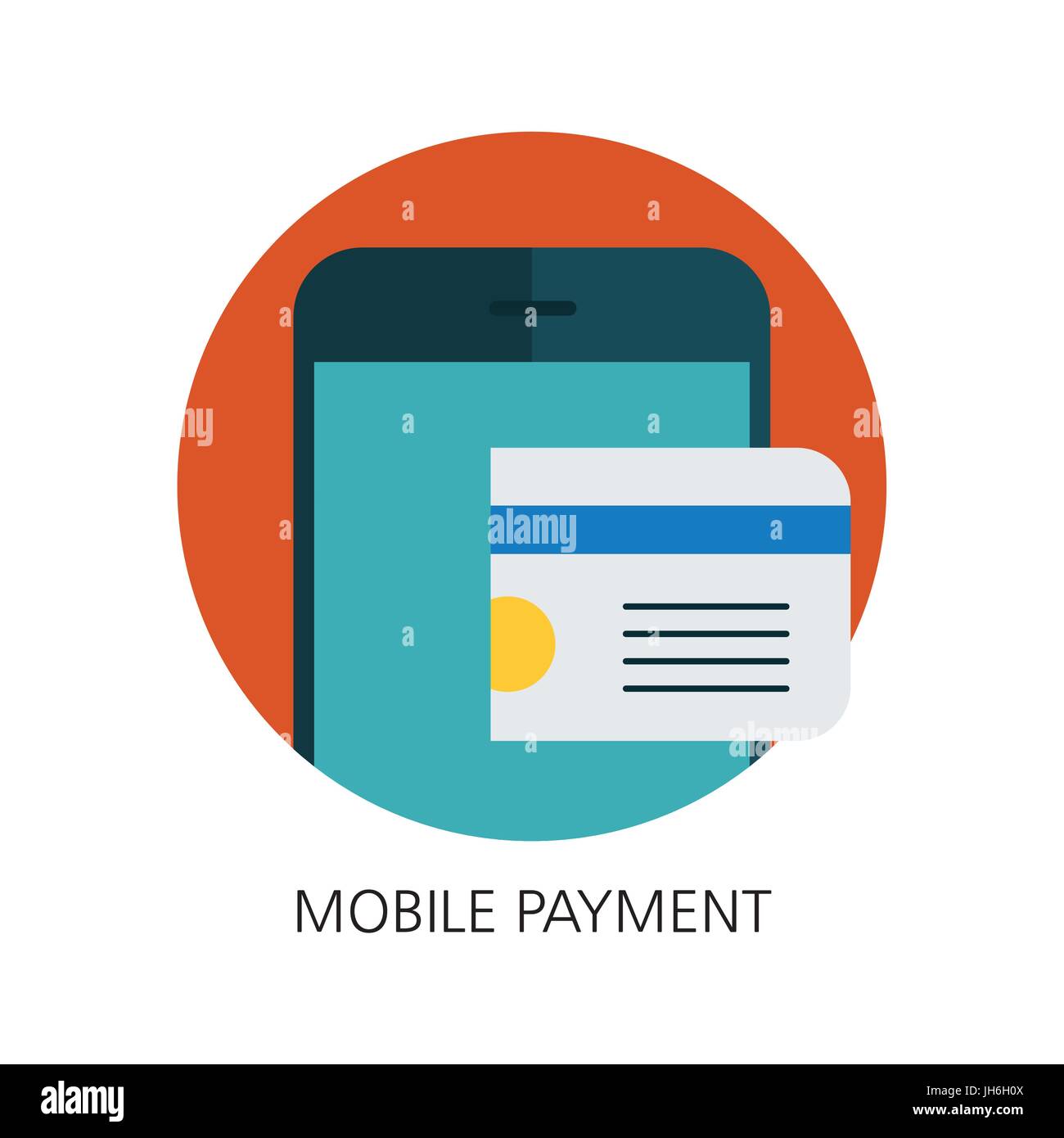 Payment phone application line Stock Vector Images - Alamy