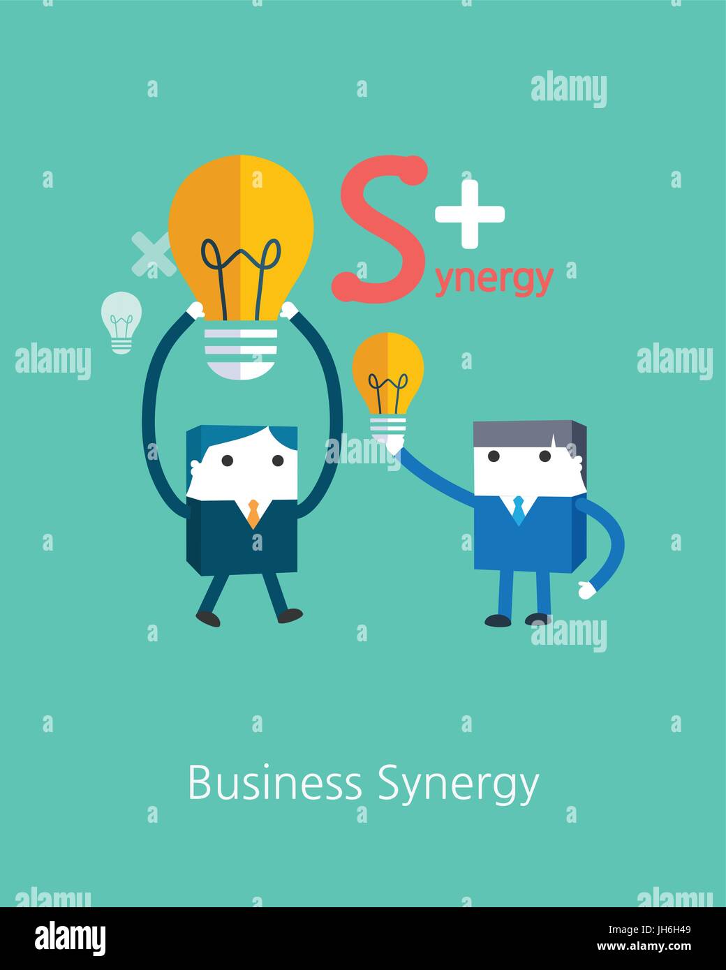 Flat Business character Series. business synergy concept Stock Vector ...